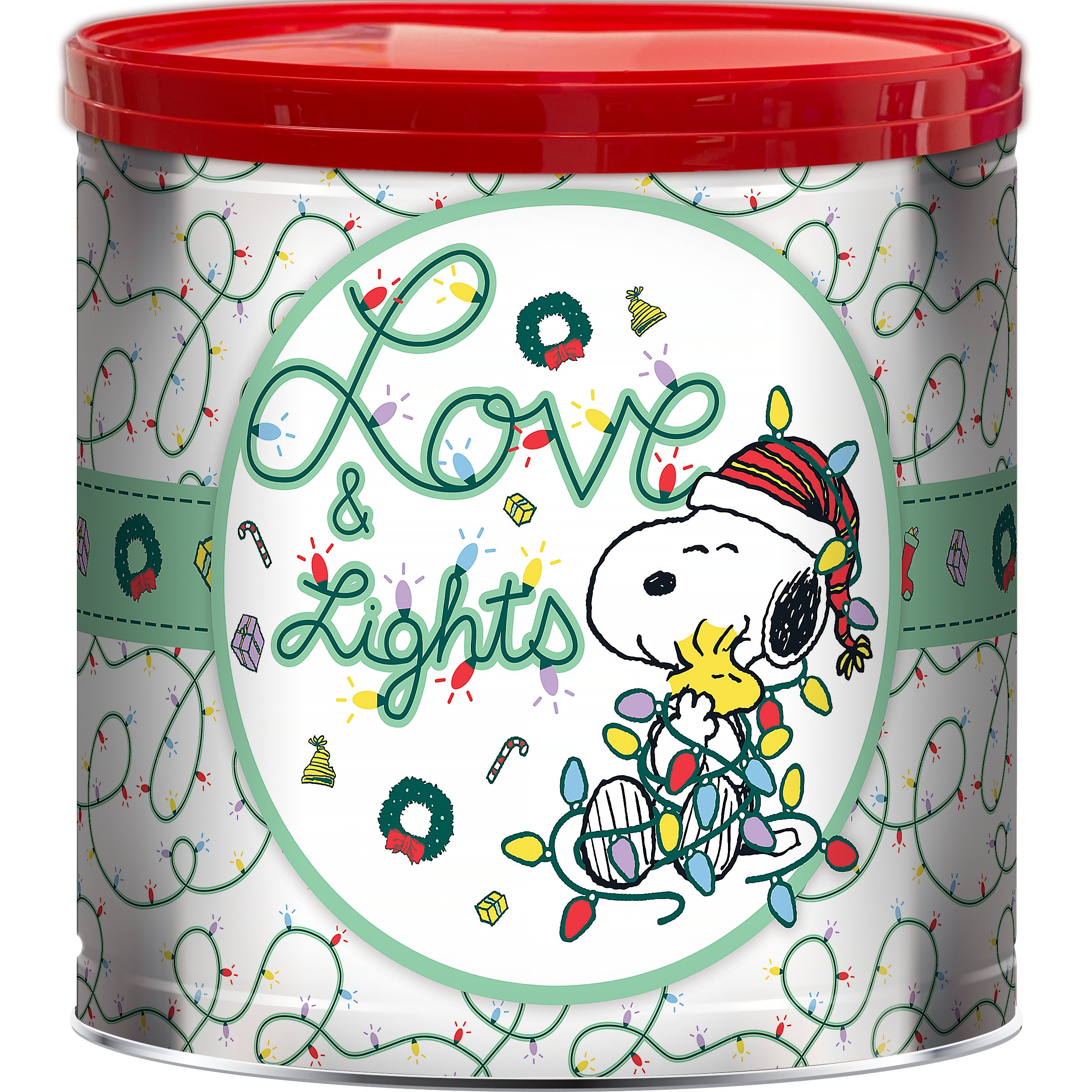 Signature Brands Snoopy Love & Lights Christmas Popcorn Tin - Shop ...