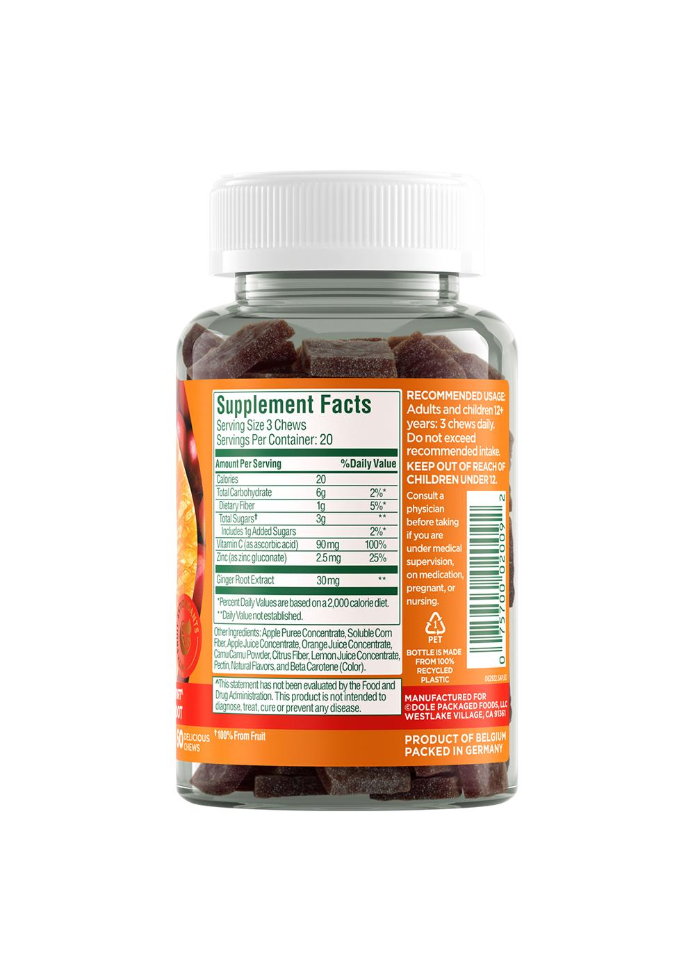 The Secret Nature of Fruit Immunity Vitamin Chews - Orange Camu Camu ...