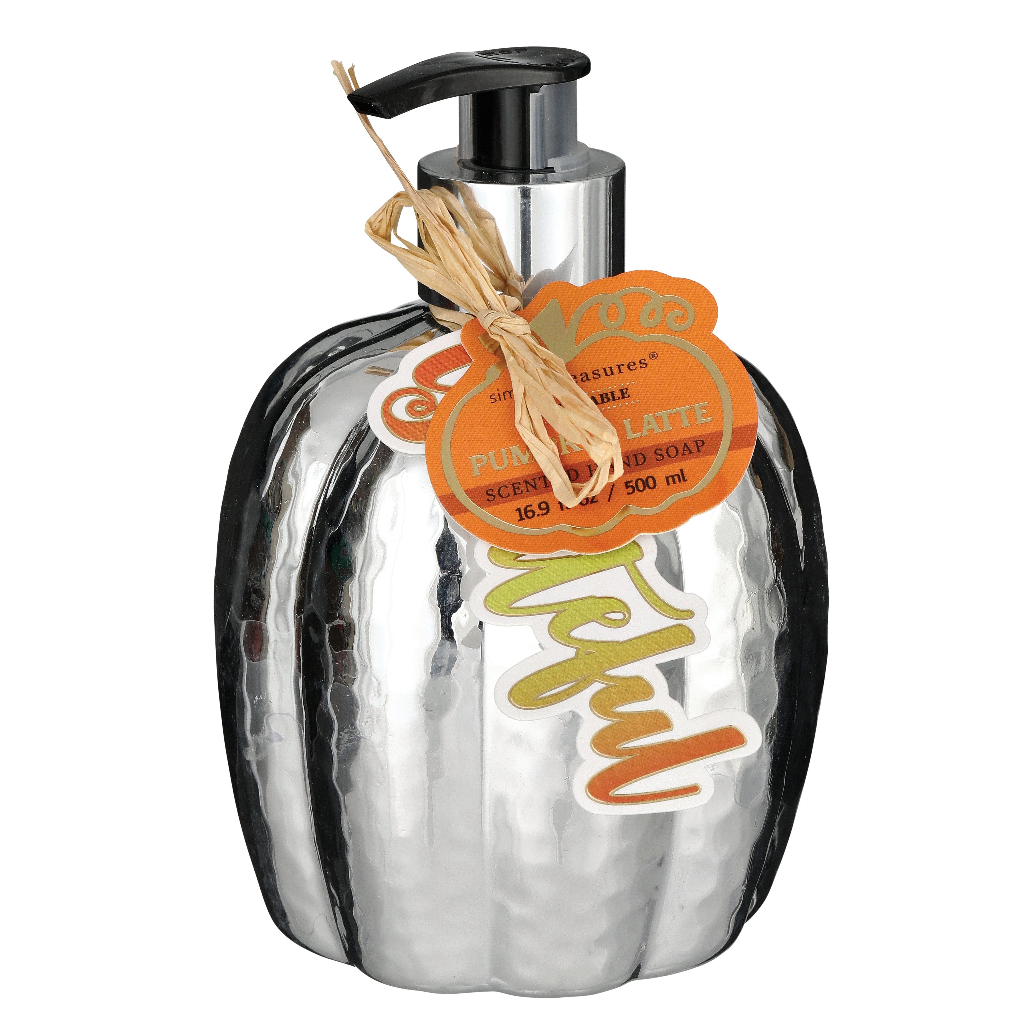 Simple Pleasures Silver Metallic Pumpkin Hand Soap - Pumpkin Latte ...