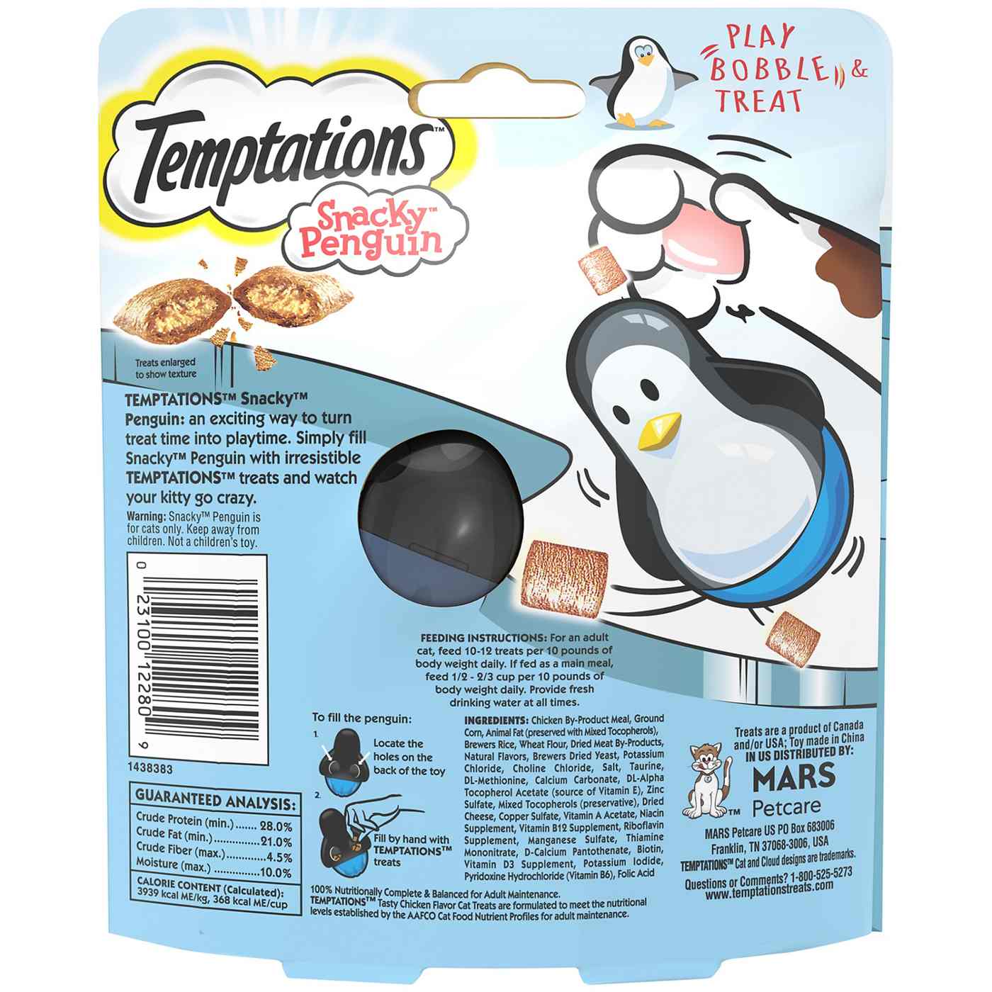 Temptations Snacky Penguin Cat Toy & Treat - Shop Treats at H-E-B