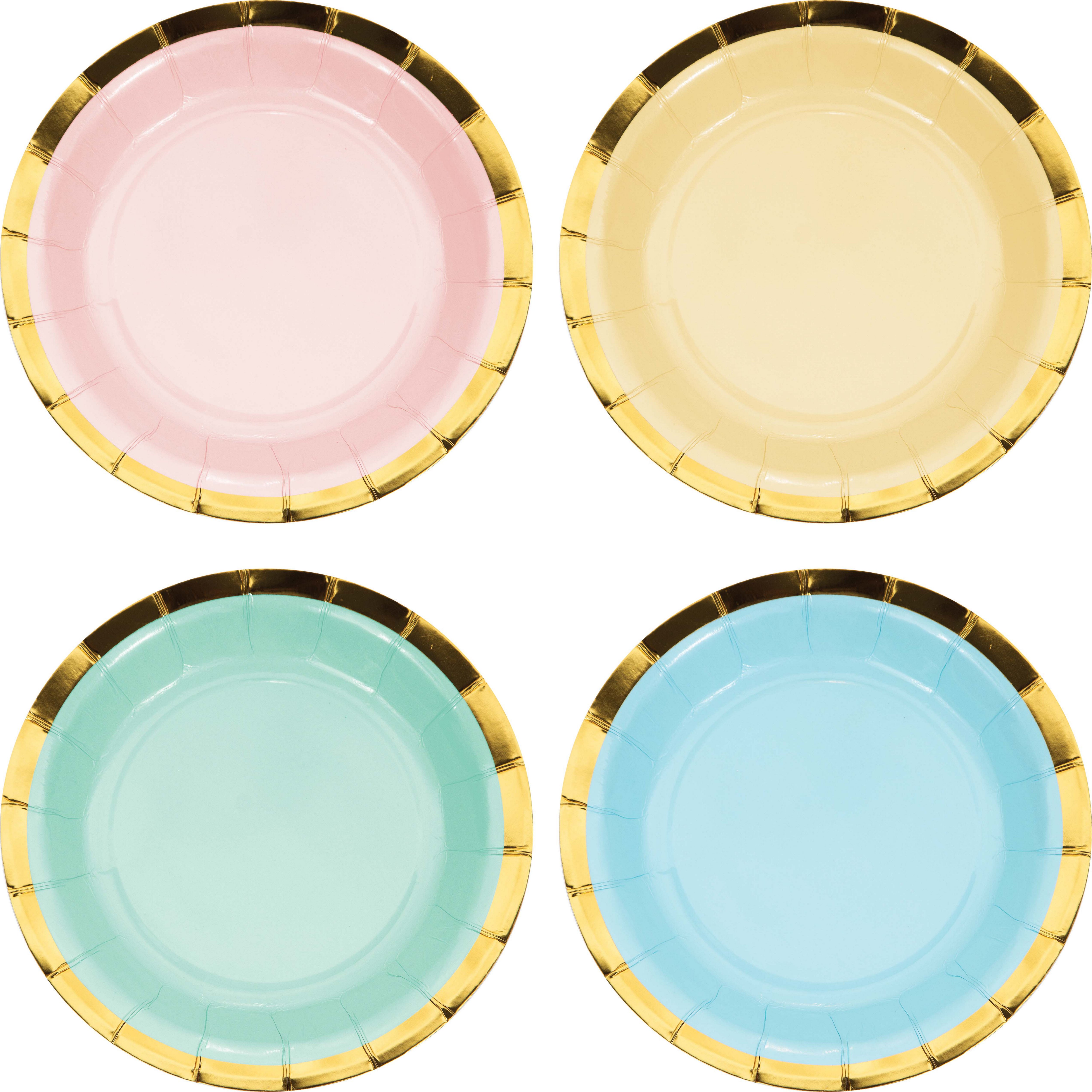 Creative Converting Pastel Celebrations Assorted Paper Plates, 8 ct ...