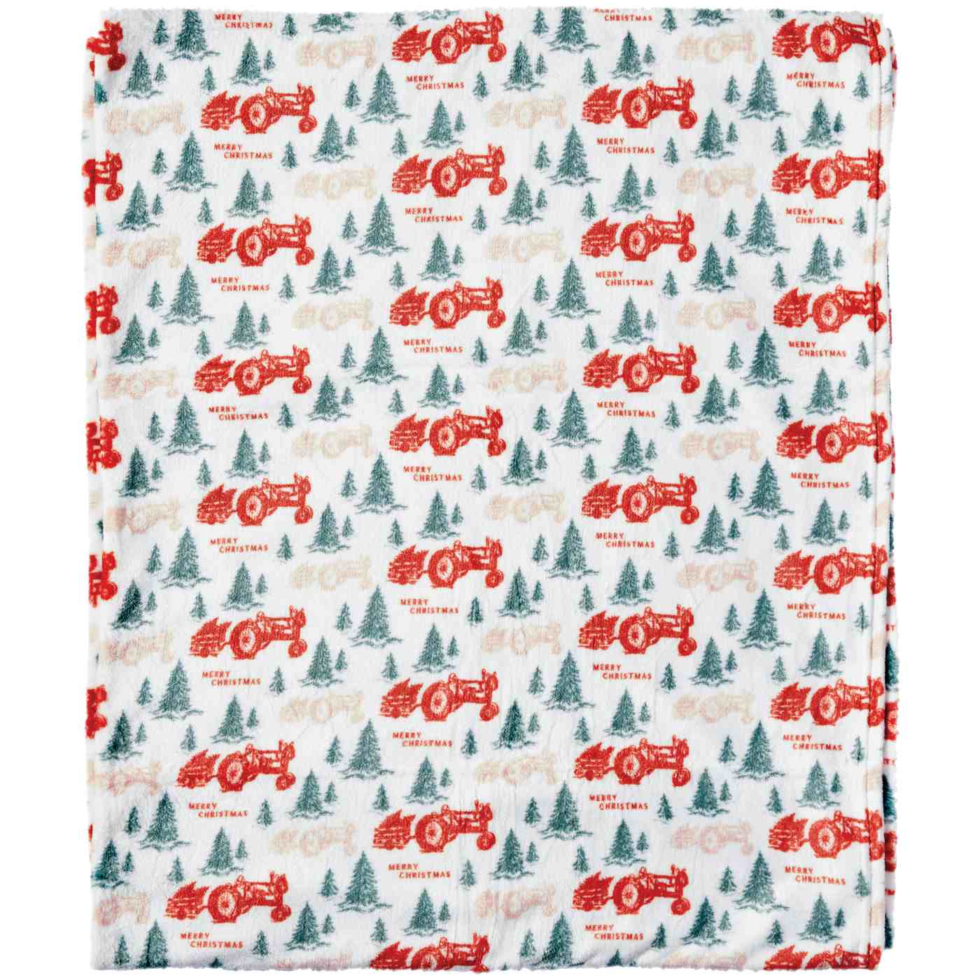 Destination Holiday Farm Fresh Christmas Plush Throw Blanket - Shop ...