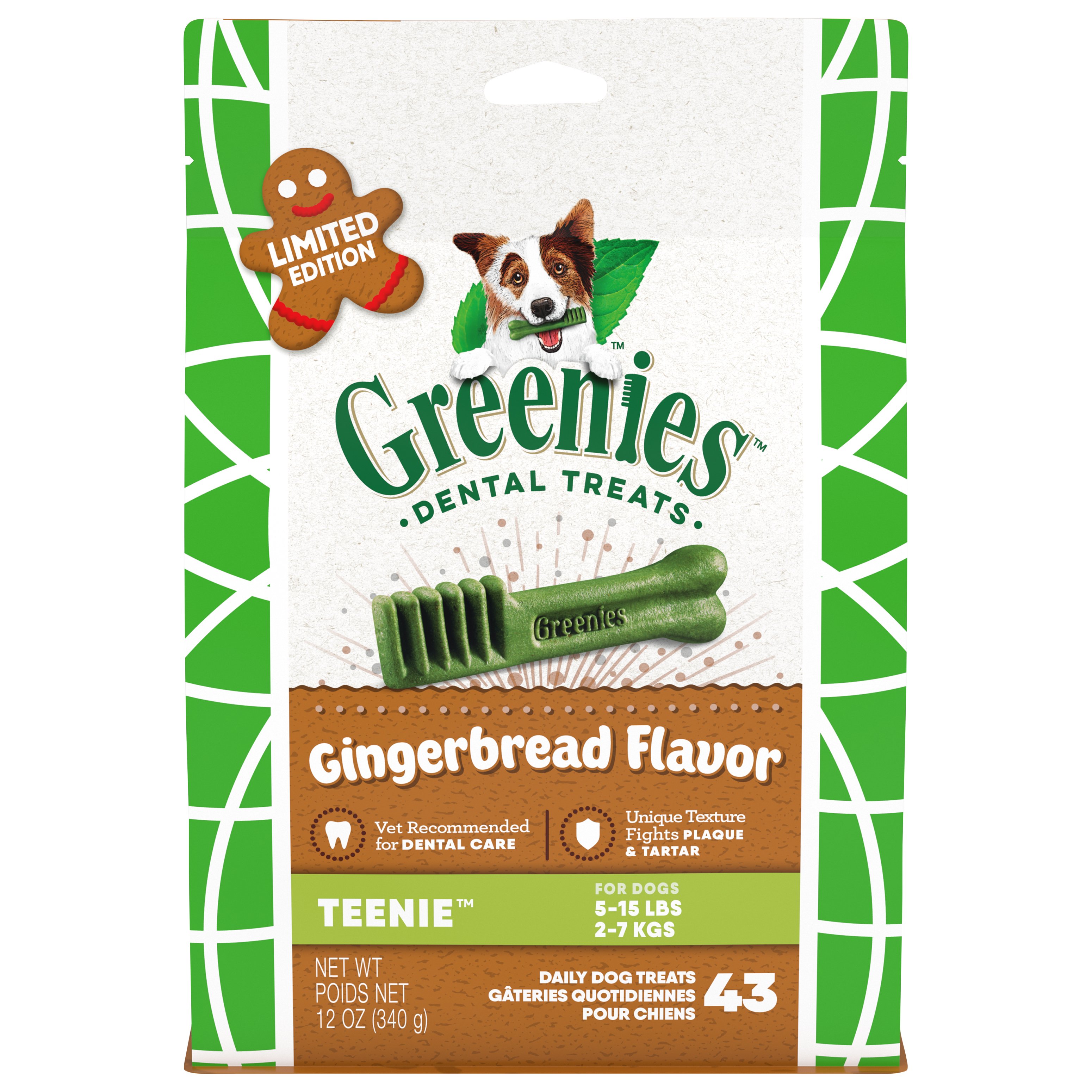 GREENIES Teenie Dog Dental Treats - Gingerbread - Shop Dental treats at ...