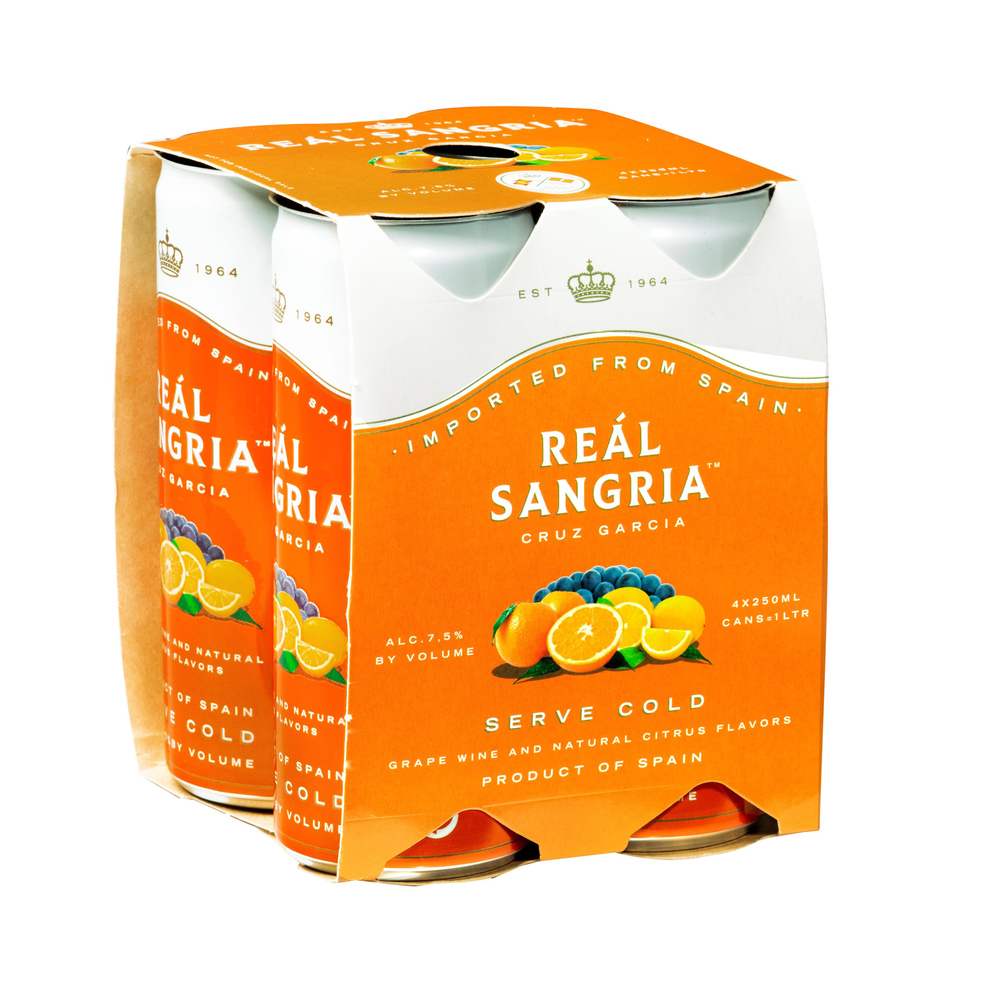 Real Sangria Spain Red Wine 4 pk Cans - Shop Malt beverages & coolers ...