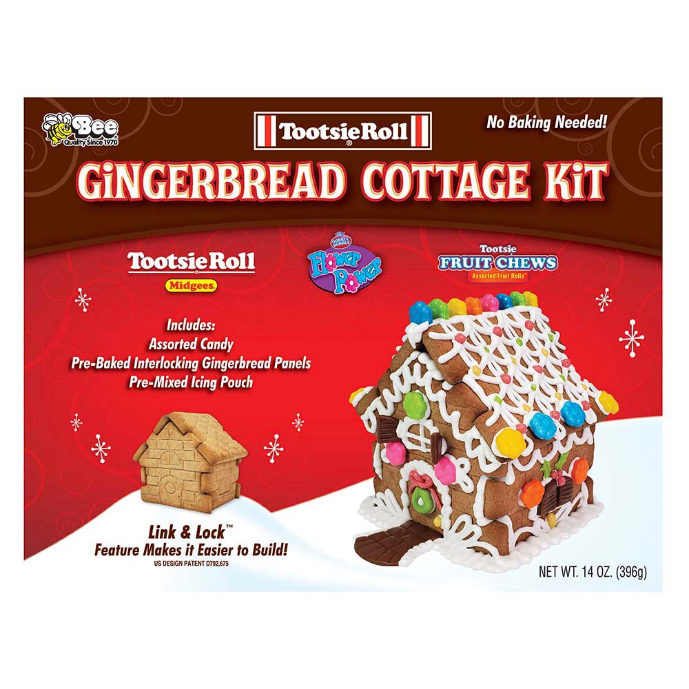 Bee International Tootsie Roll Gingerbread Cottage Kit - Shop Cookies ...