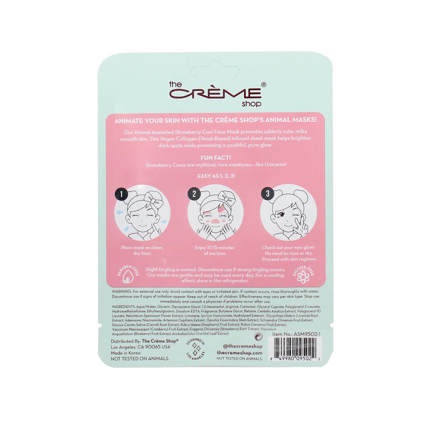 The Crème Shop Be Milky, Skin! Animated Strawberry Cow Face Mask - Shop ...