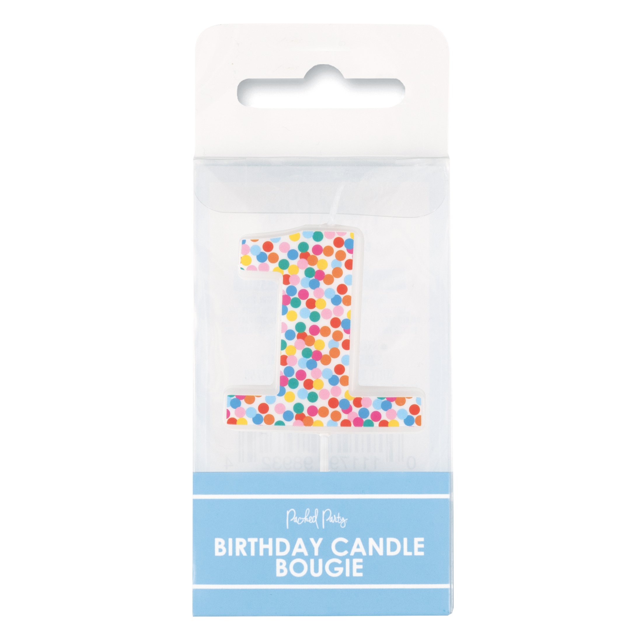 Packed Party Number 1 Confetti Birthday Candle - Shop Birthday candles ...