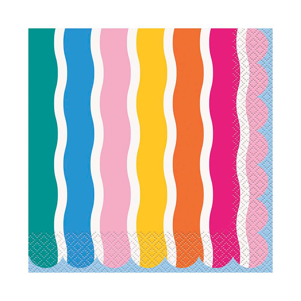 Packed Party Lunch Napkins - Rainbow Waves - Shop Napkins & table ...
