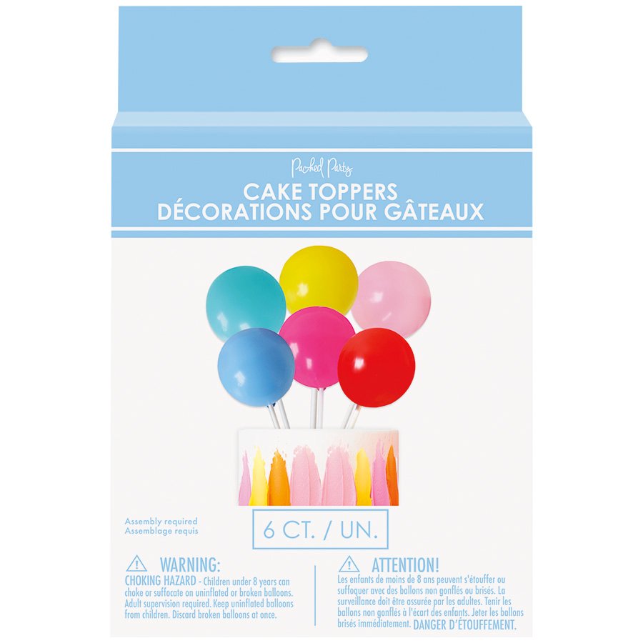 Packed Party Multi Color Balloon Cake Toppers - Shop Party decor at H-E-B