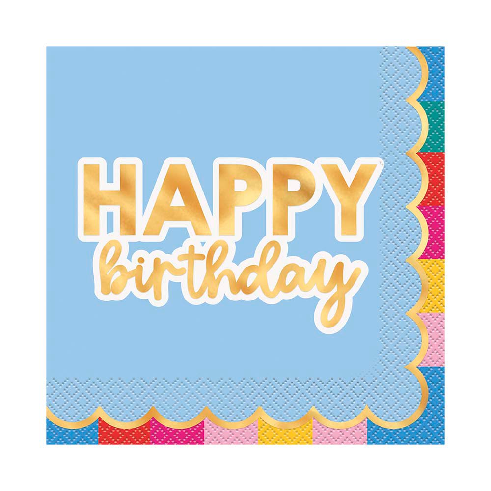 Packed Party Lunch Napkins - Happy Birthday - Shop Napkins & table ...