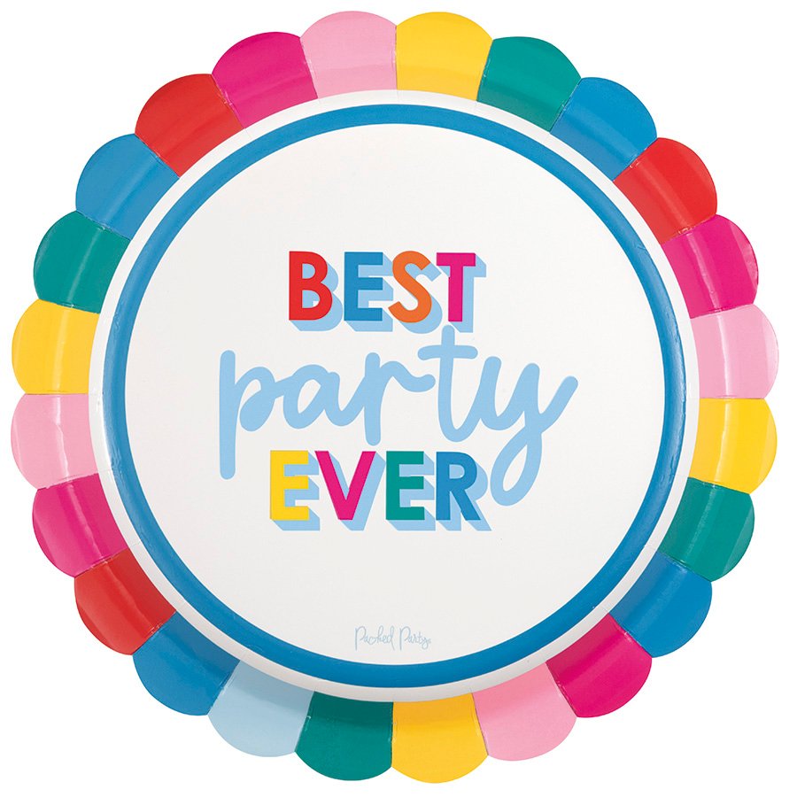 Packed Party Best Party Ever Scalloped Paper Plates, 9" - Shop Plates ...