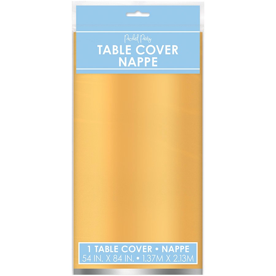 Packed Party Metallic Gold Plastic Table Cover - Shop Napkins & table ...