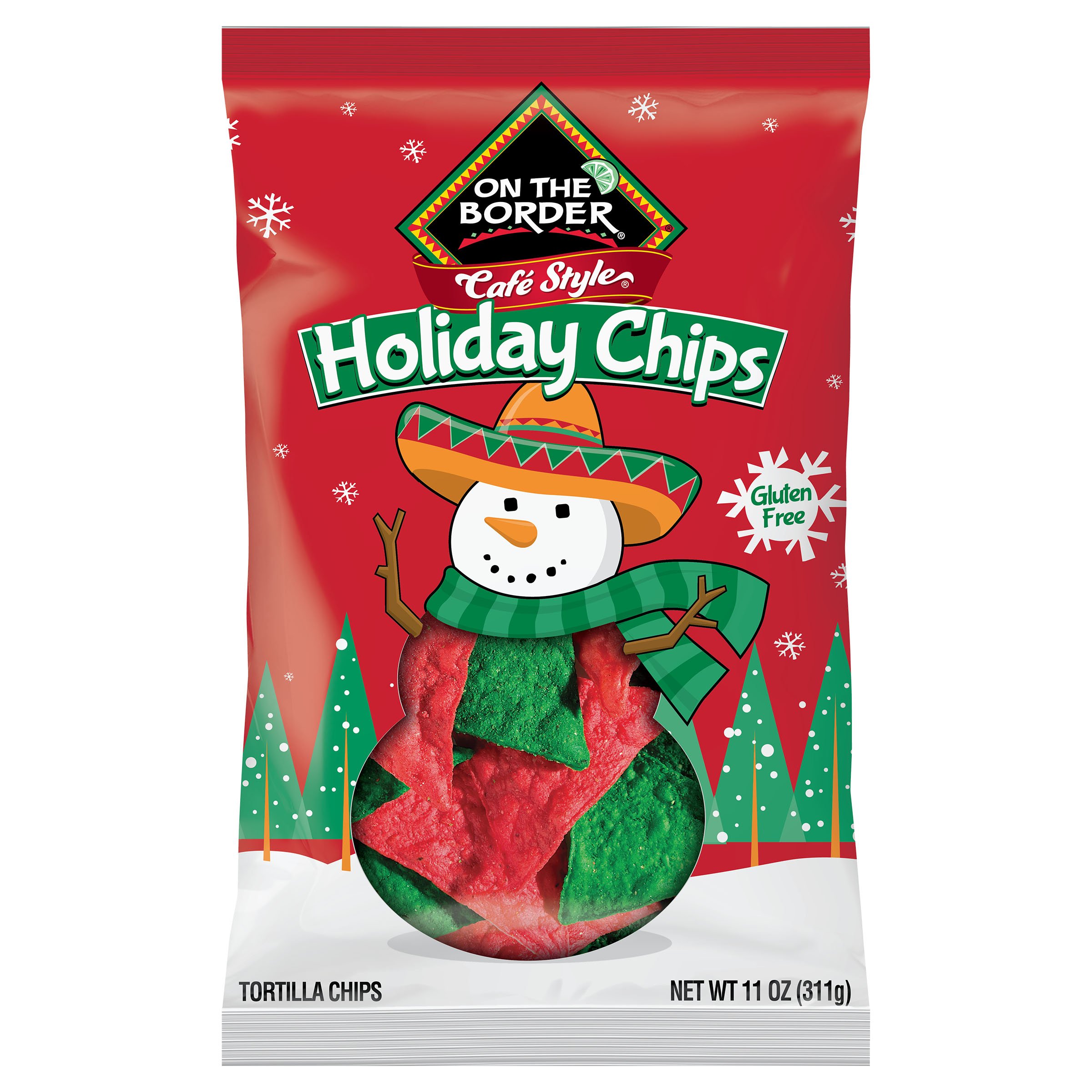 On the Border Café Style Holiday Tortilla Chips - Shop Chips at H-E-B