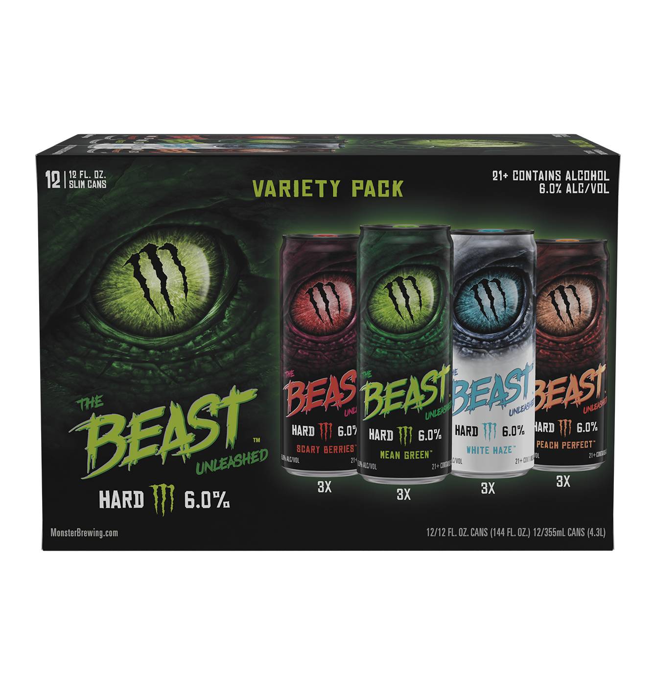 The Beast Unleashed Monster Hard Seltzer Variety Pack 12 oz Cans - Shop ...