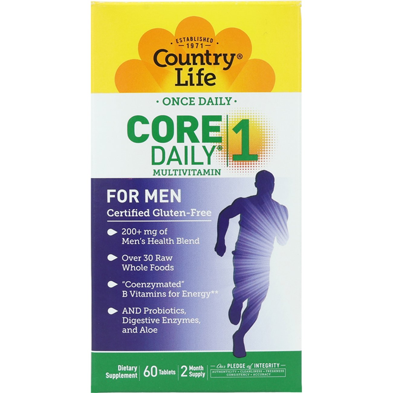 Country Life Vitamins Core Daily-1 Multivitamin for Men Tablets - Shop ...