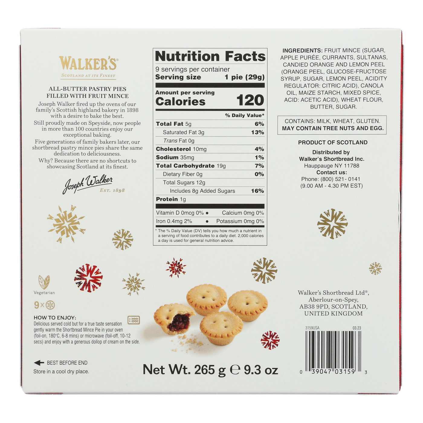 Walkers Shortbread Mini Mince Pies - Shop Candy at H-E-B