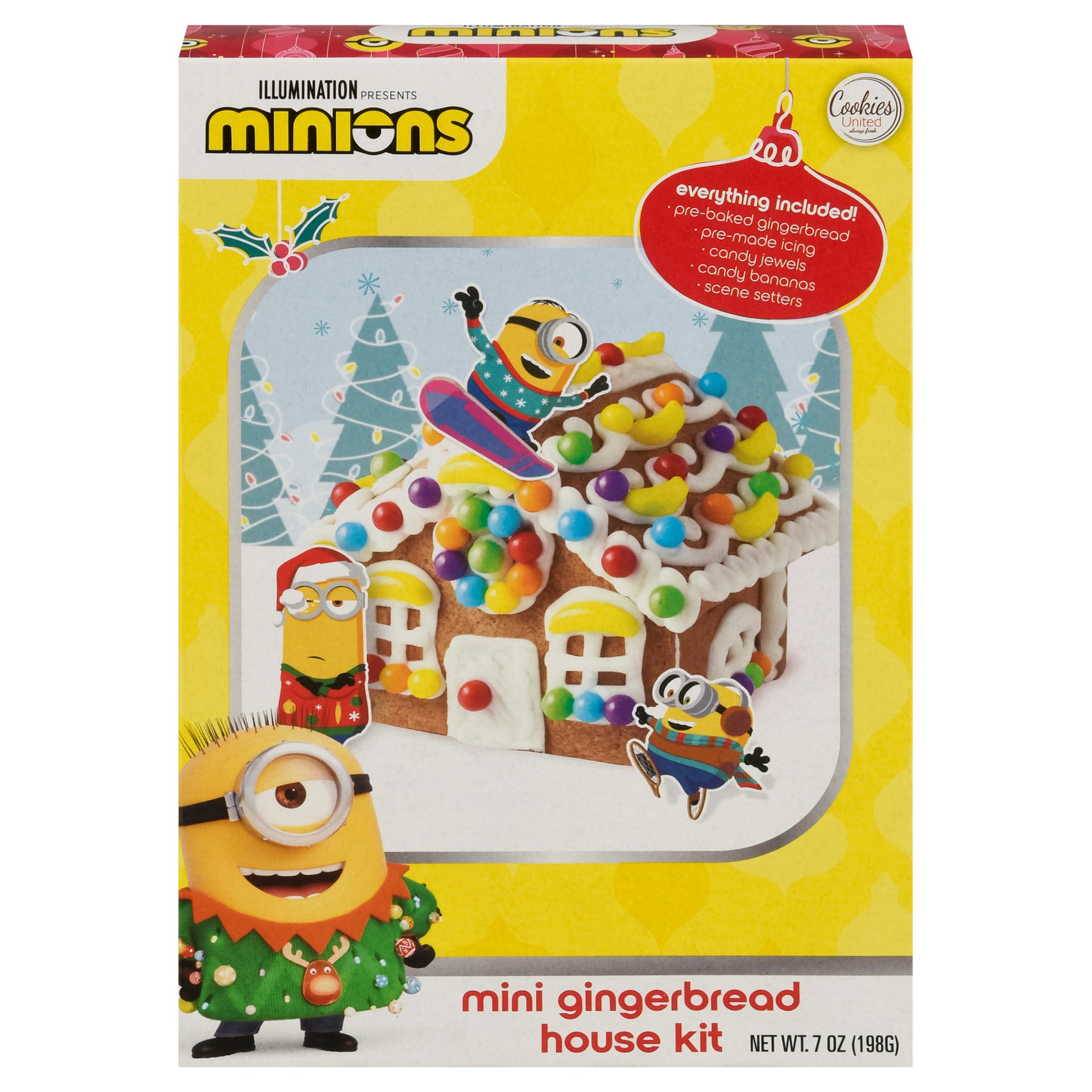 Cookies United Minions Mini Christmas Gingerbread House Kit - Shop ...