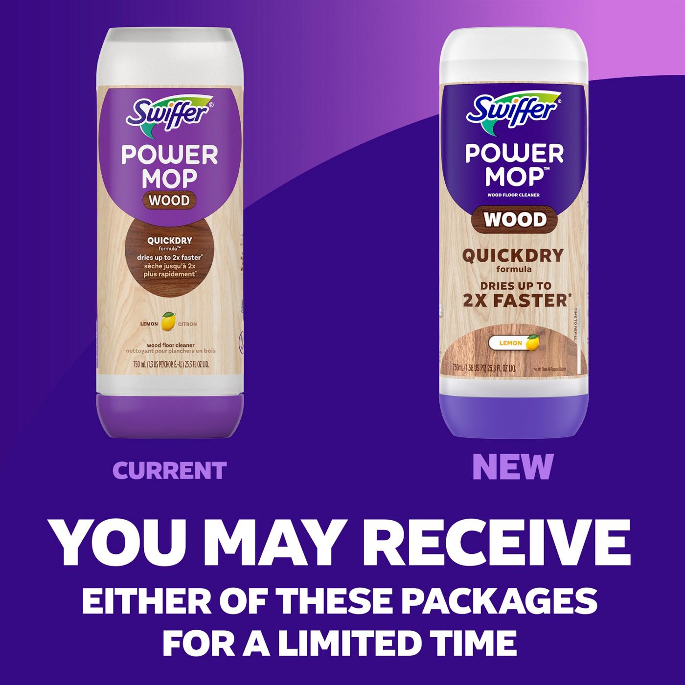 Swiffer Power Mop Wood Floor Cleaner Solution Refill - Lemon - Shop ...