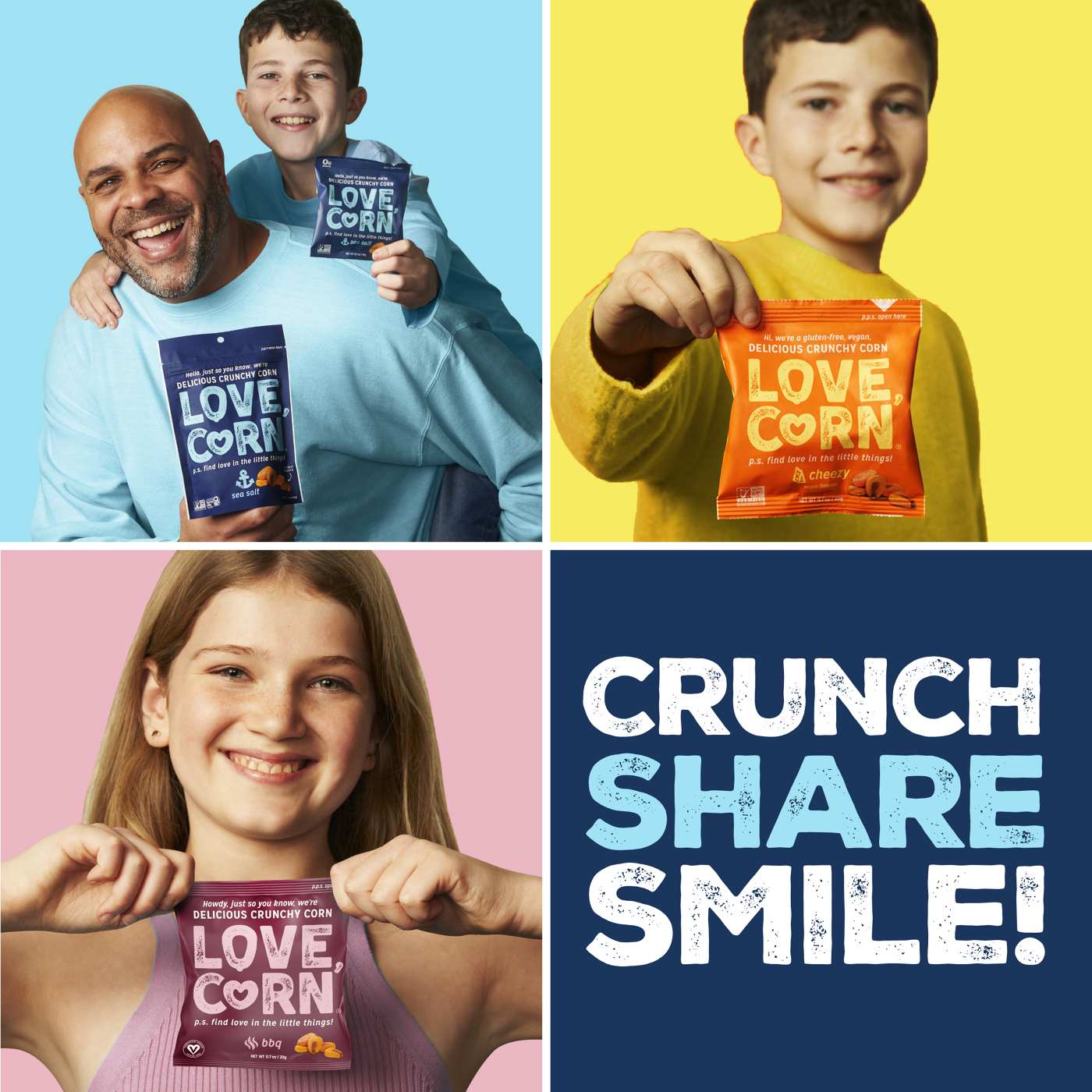 LOVE CORN Crunchy Corn Snack Variety Pack - Shop Nuts & seeds at H-E-B