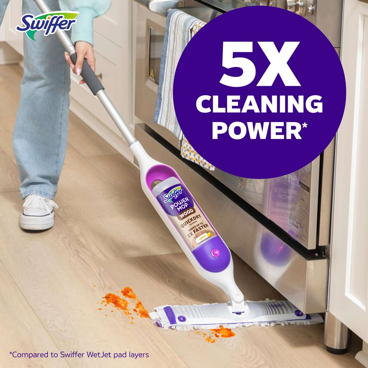 Swiffer Power Mop Wood Starter Kit - Shop Mops at H-E-B