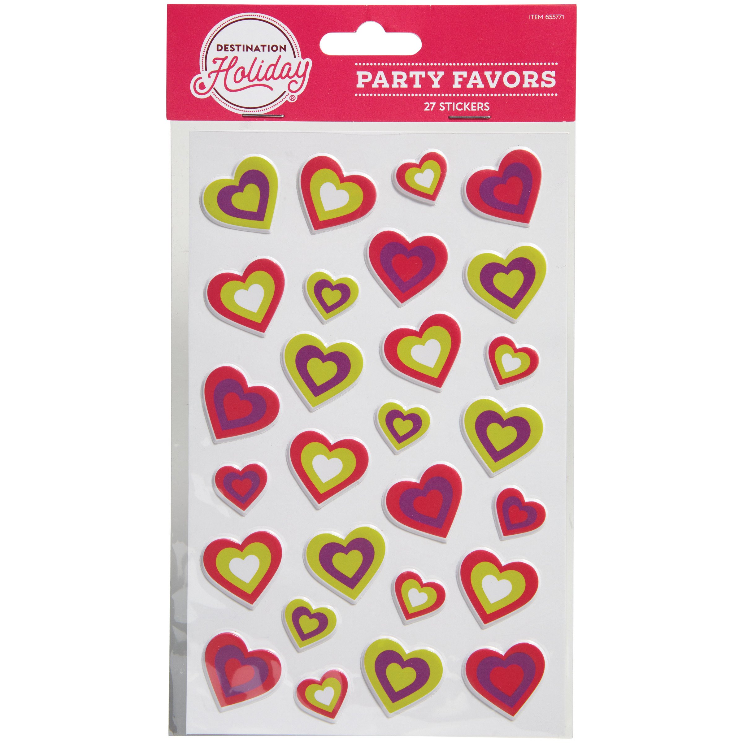 Destination Holiday Valentine's Day Heart Stickers - Shop Party decor ...