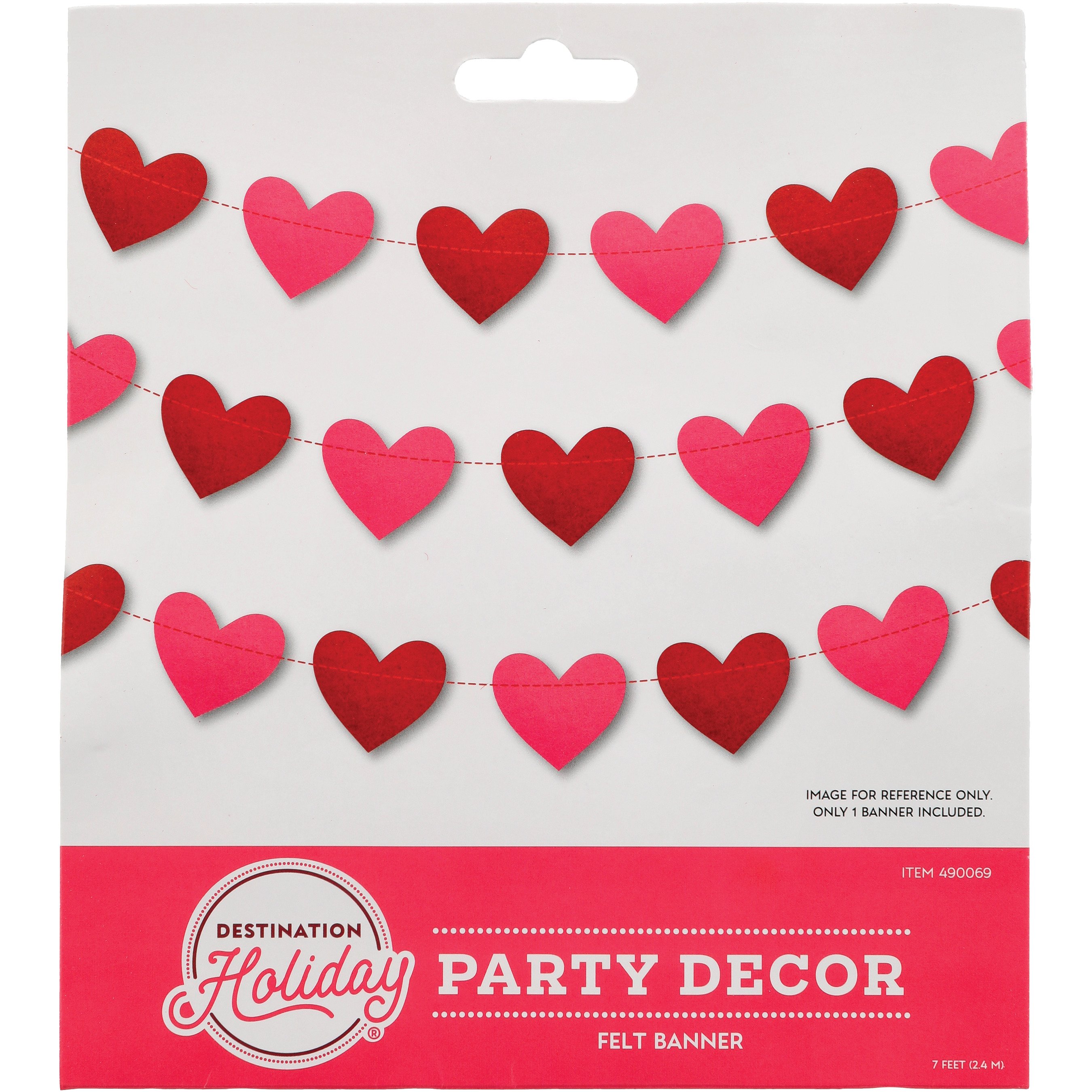 Destination Holiday Valentine's Day Felt Heart Banner - Shop Party ...