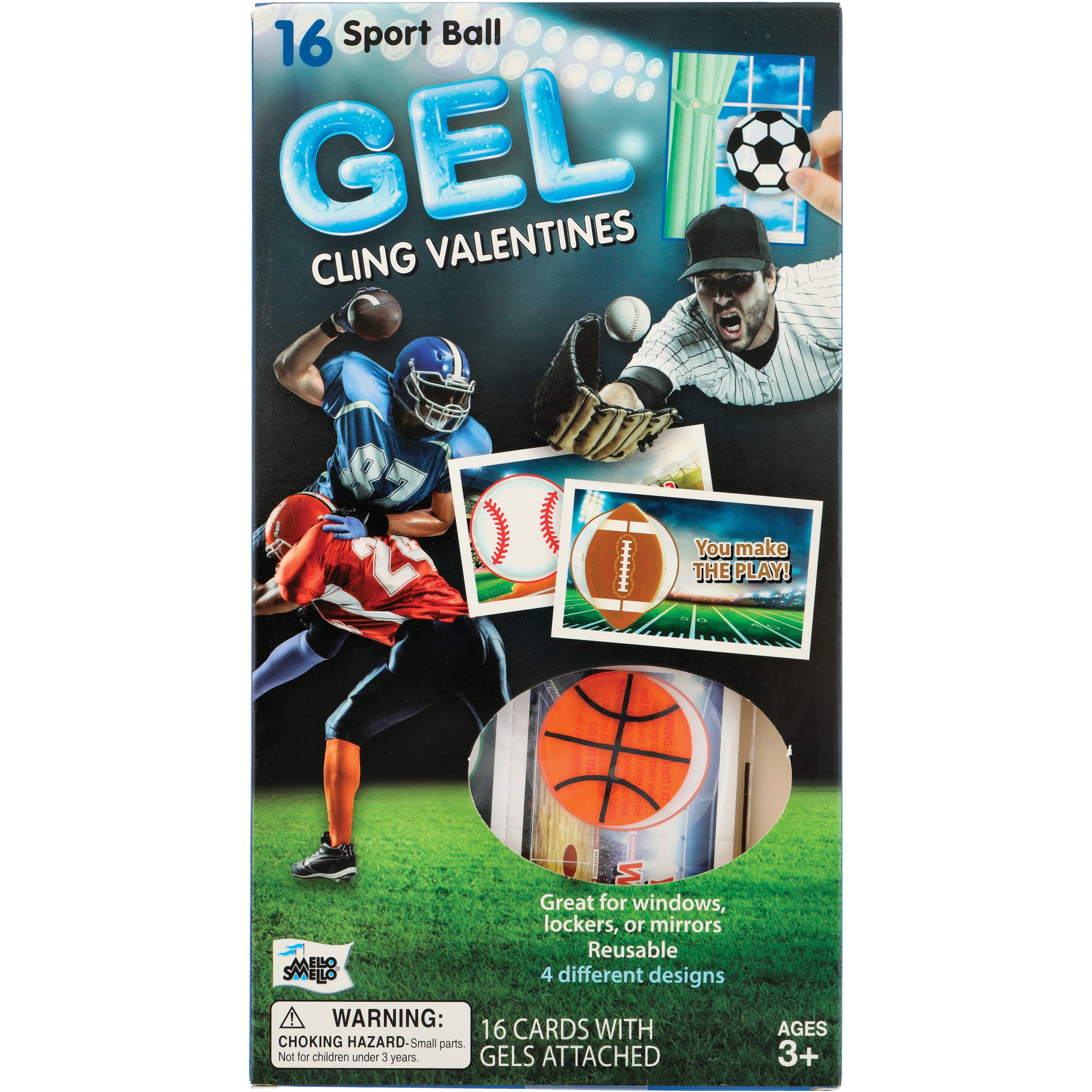 Mello Smello Sport Ball Gel Cling Valentine Exchange Cards - Shop ...