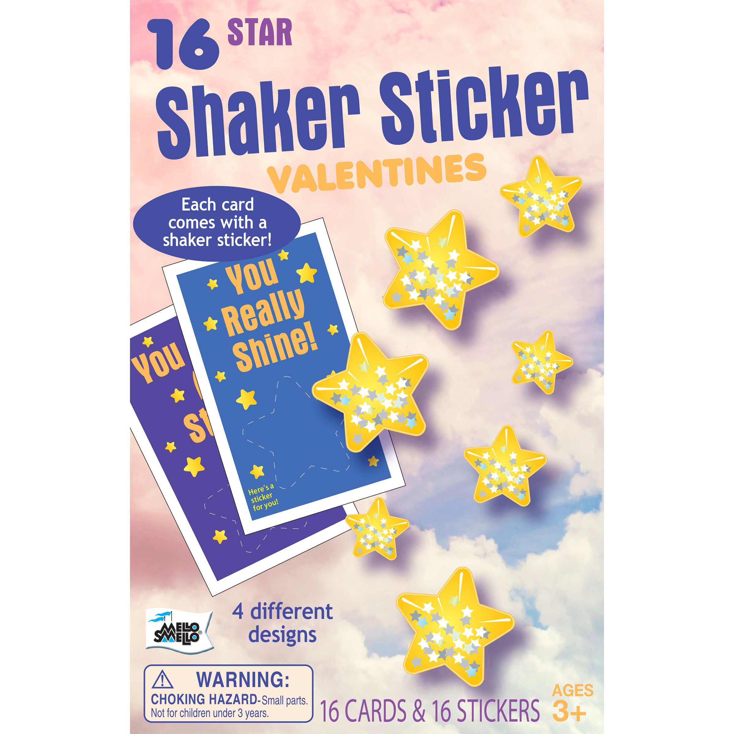 Mello Smello Star Shaker Sticker Valentine's Exchange Cards - Shop ...