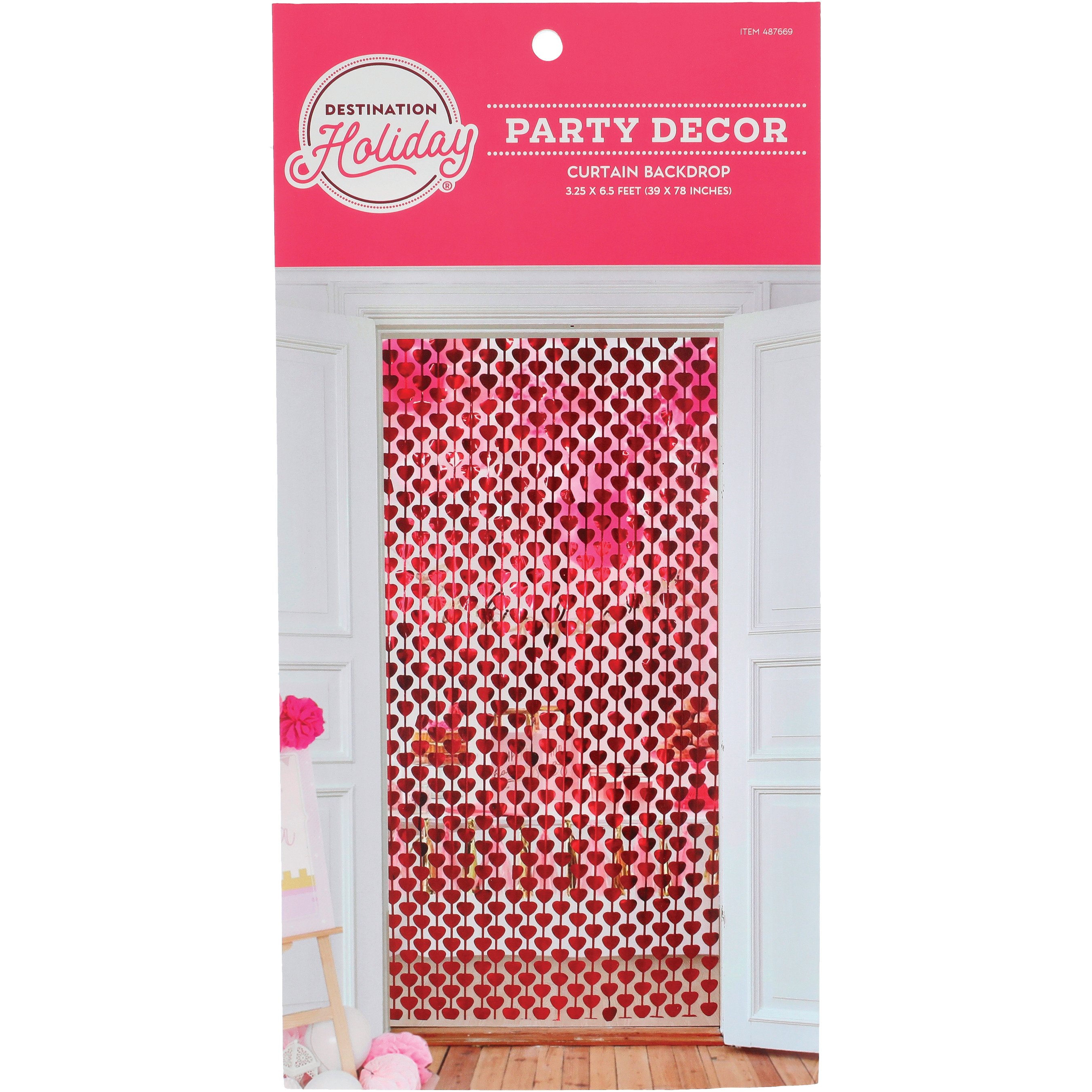 Destination Holiday Valentine's Day Metallic Heart Backdrop - Shop ...