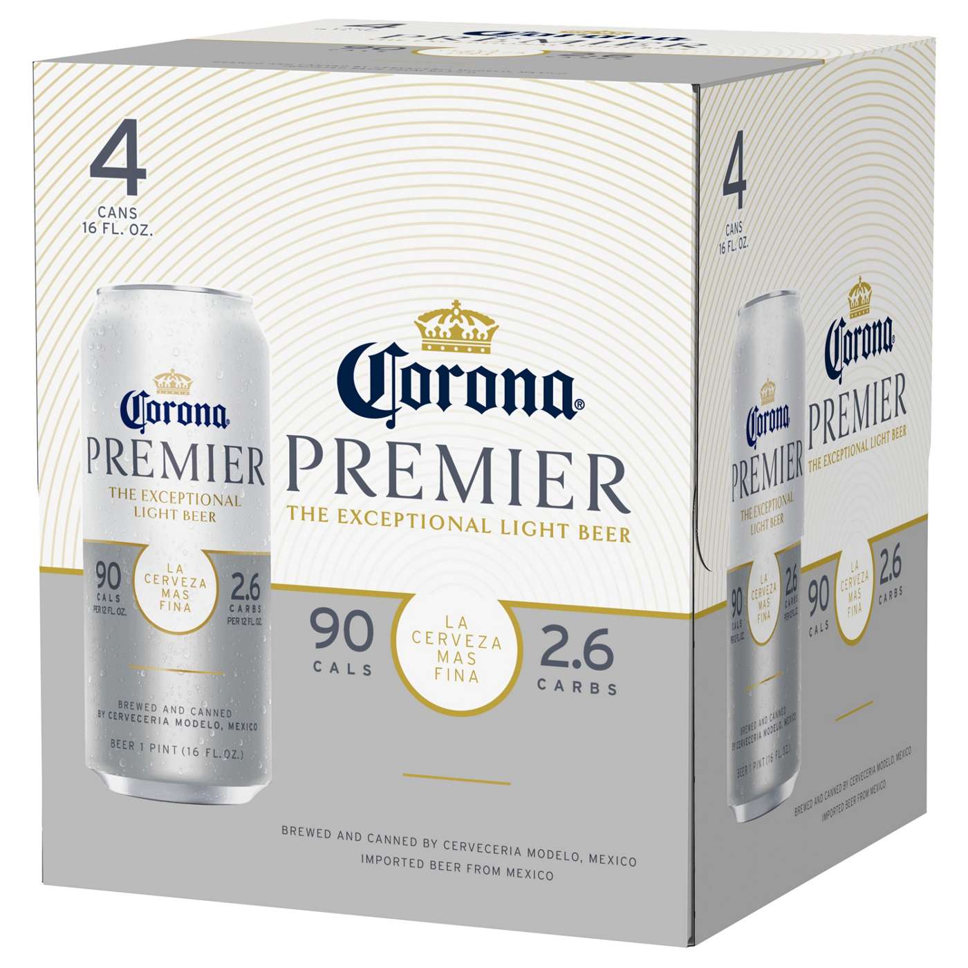 Corona Premier Mexican Lager Import Lower Calorie Light Beer 4 pk Cans ...