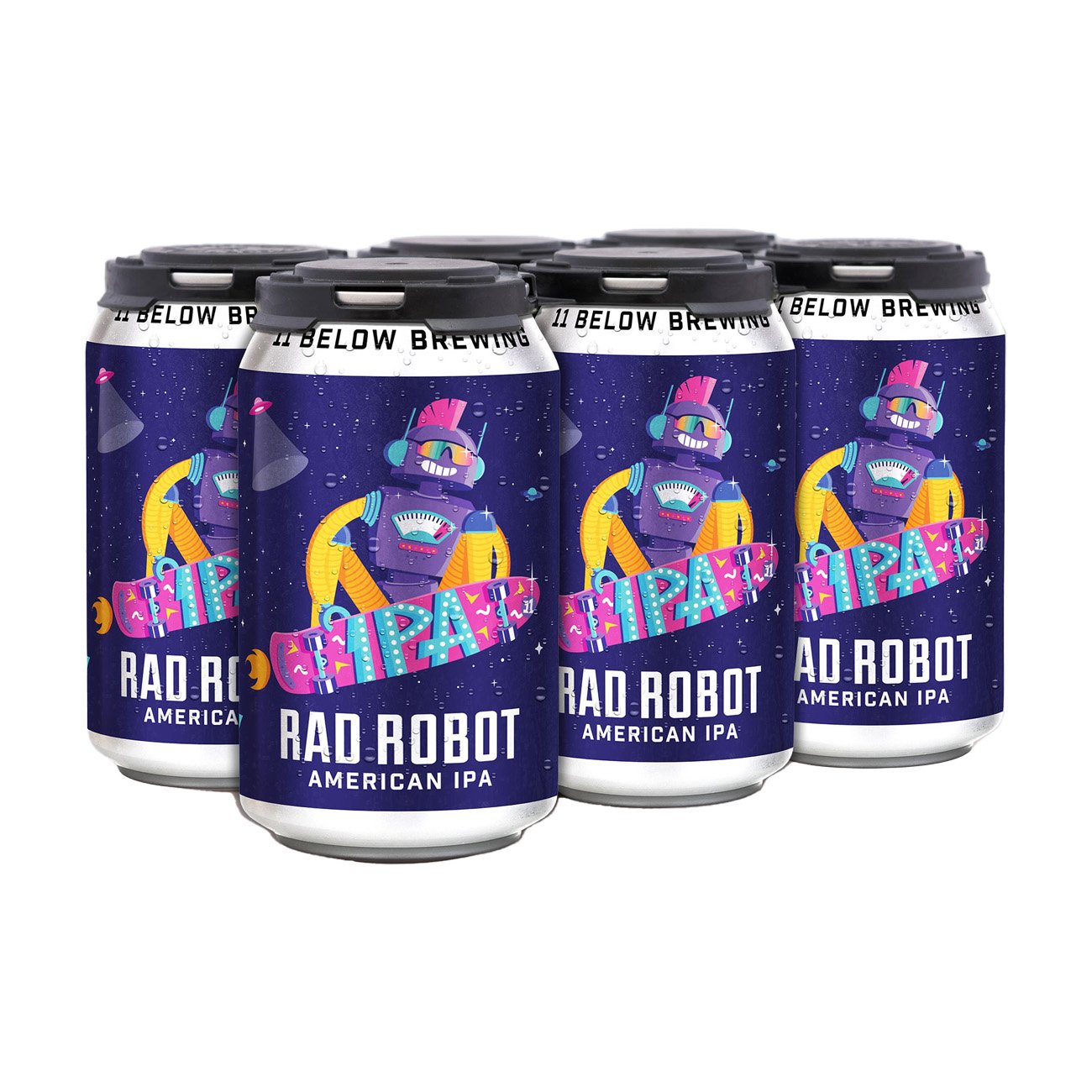 11 Below Brewing Rad Robot American IPA Craft Beer 6 pk Cans - Shop ...