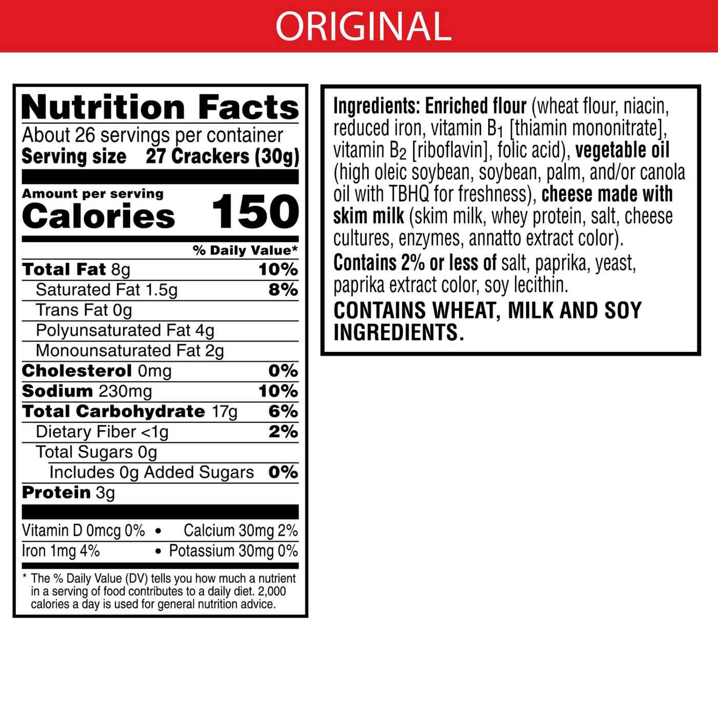 Cheez-It Original Baked Snack Cheese Crackers, Party Size - 2 Bags ...