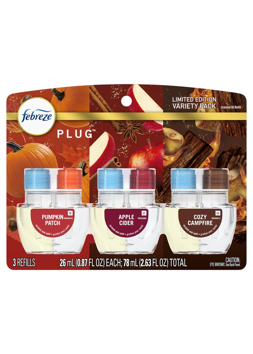 Febreze Plug Fall Scented Oil Refill Variety Pack - Shop Air fresheners ...