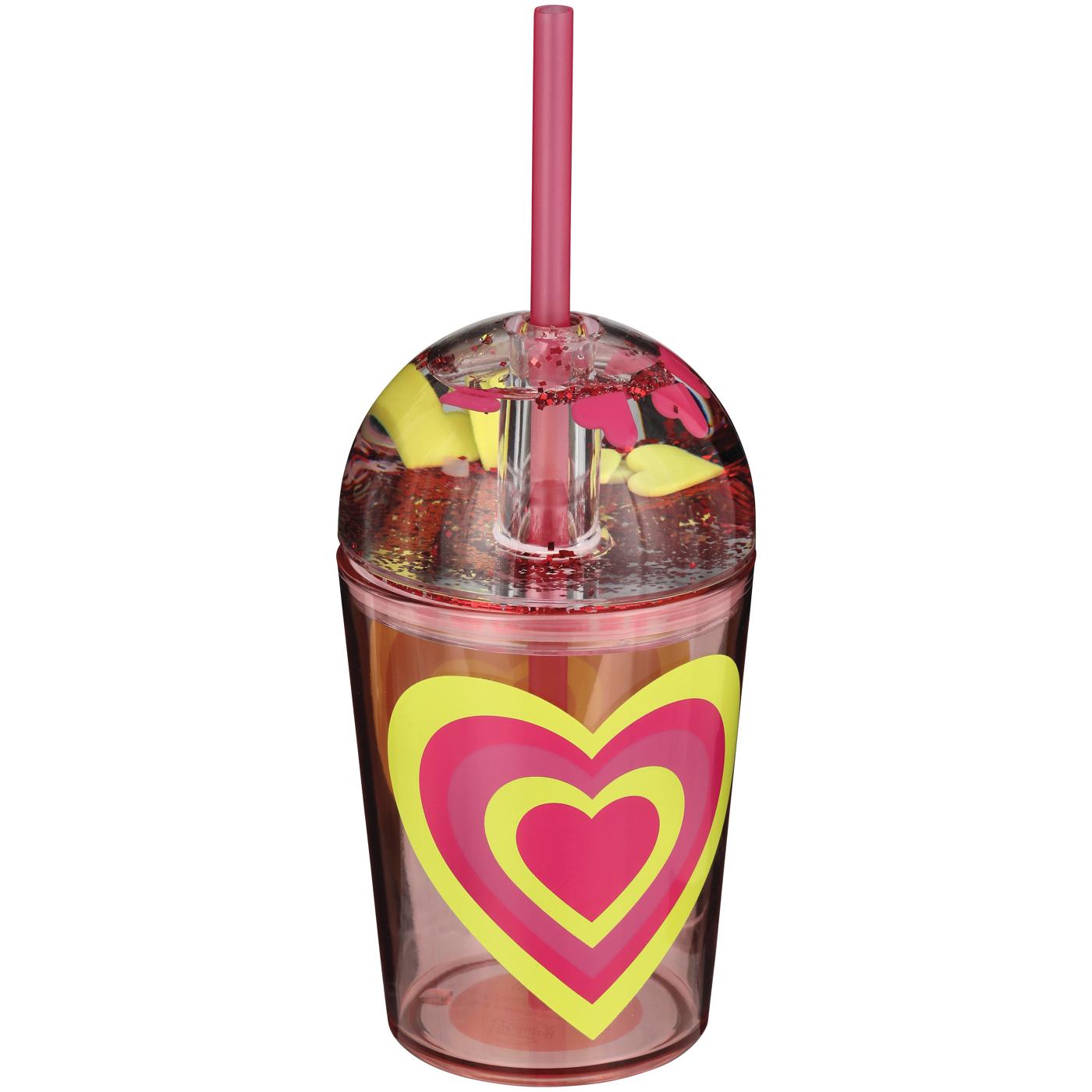 Destination Holiday Valentine's Day Snow Globe Tumbler with Straw ...