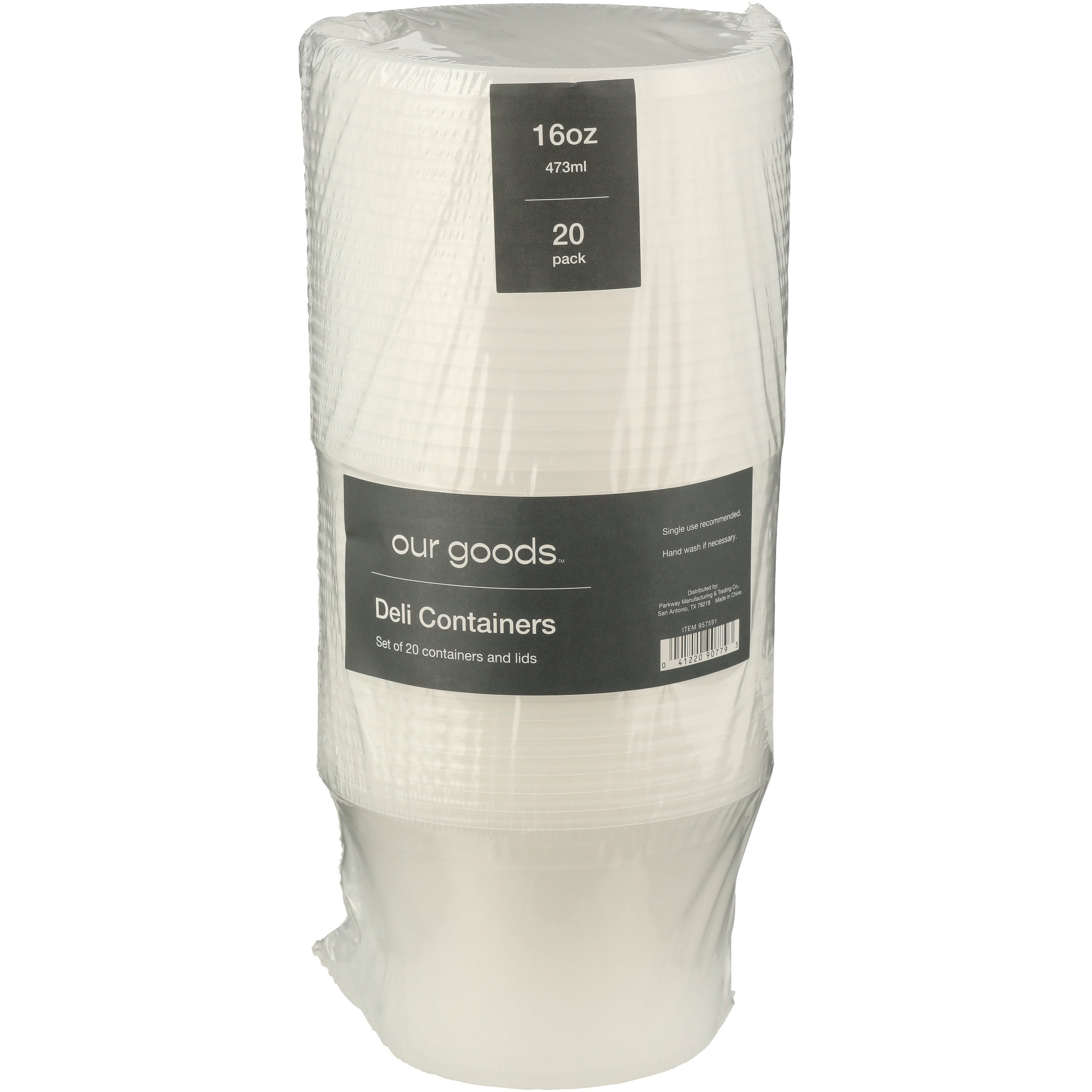 Our goods Deli Containers with Lids, 20 Pk, 16 oz | Low Prices ...