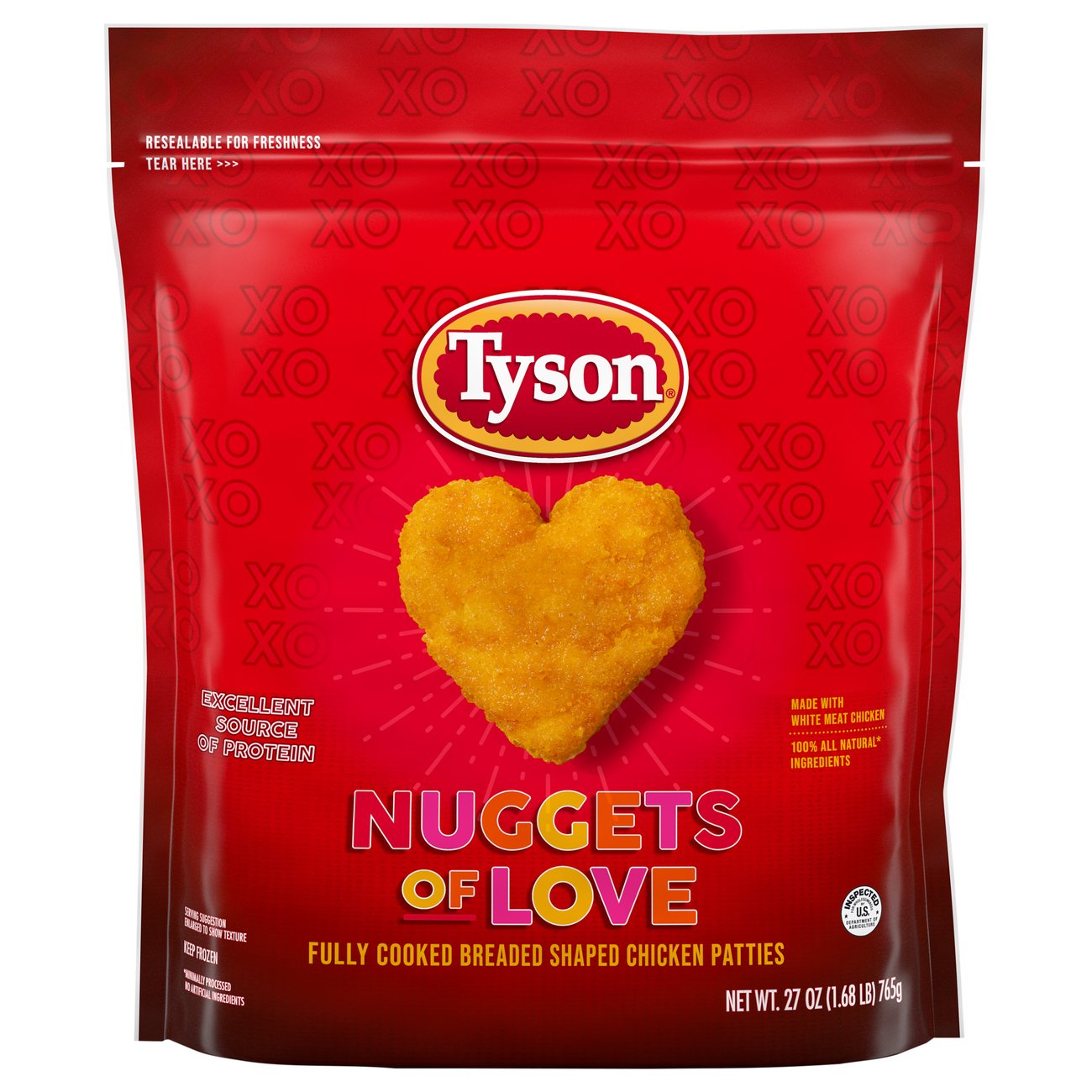 Tyson Fully Cooked Frozen Breaded Chicken Nuggets of Love - Shop ...