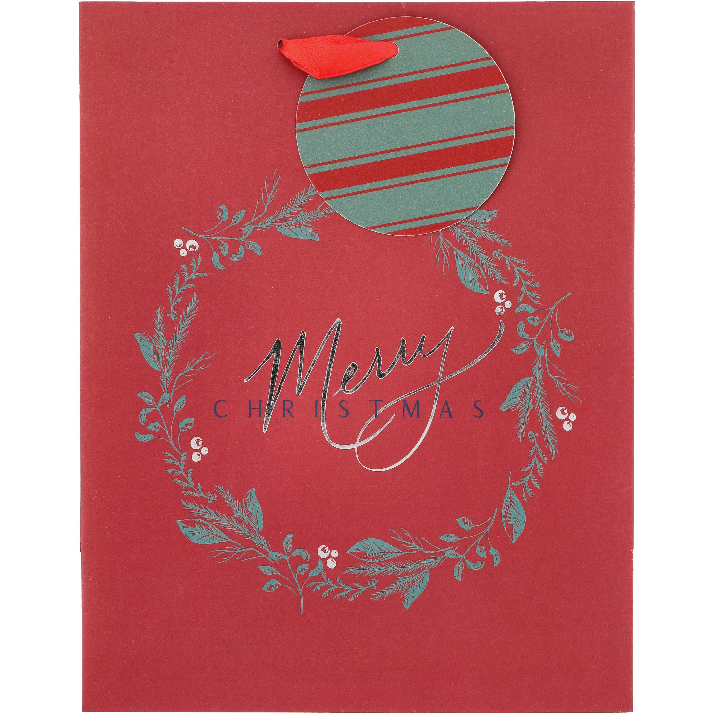Destination Holiday Merry Christmas Wreath Gift Bag - Small - Shop Gift ...
