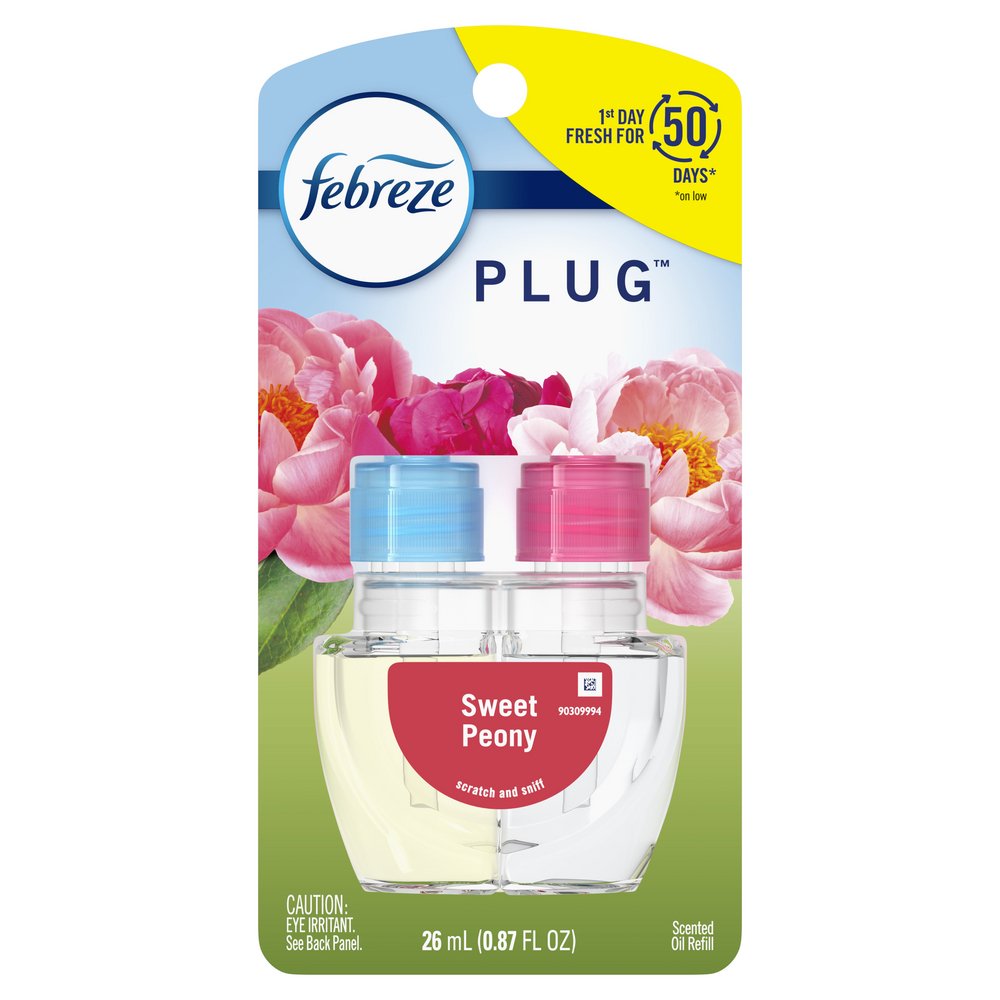 Febreze Plug Sweet Peony Scented Oil Refill - Shop Air Fresheners at H-E-B
