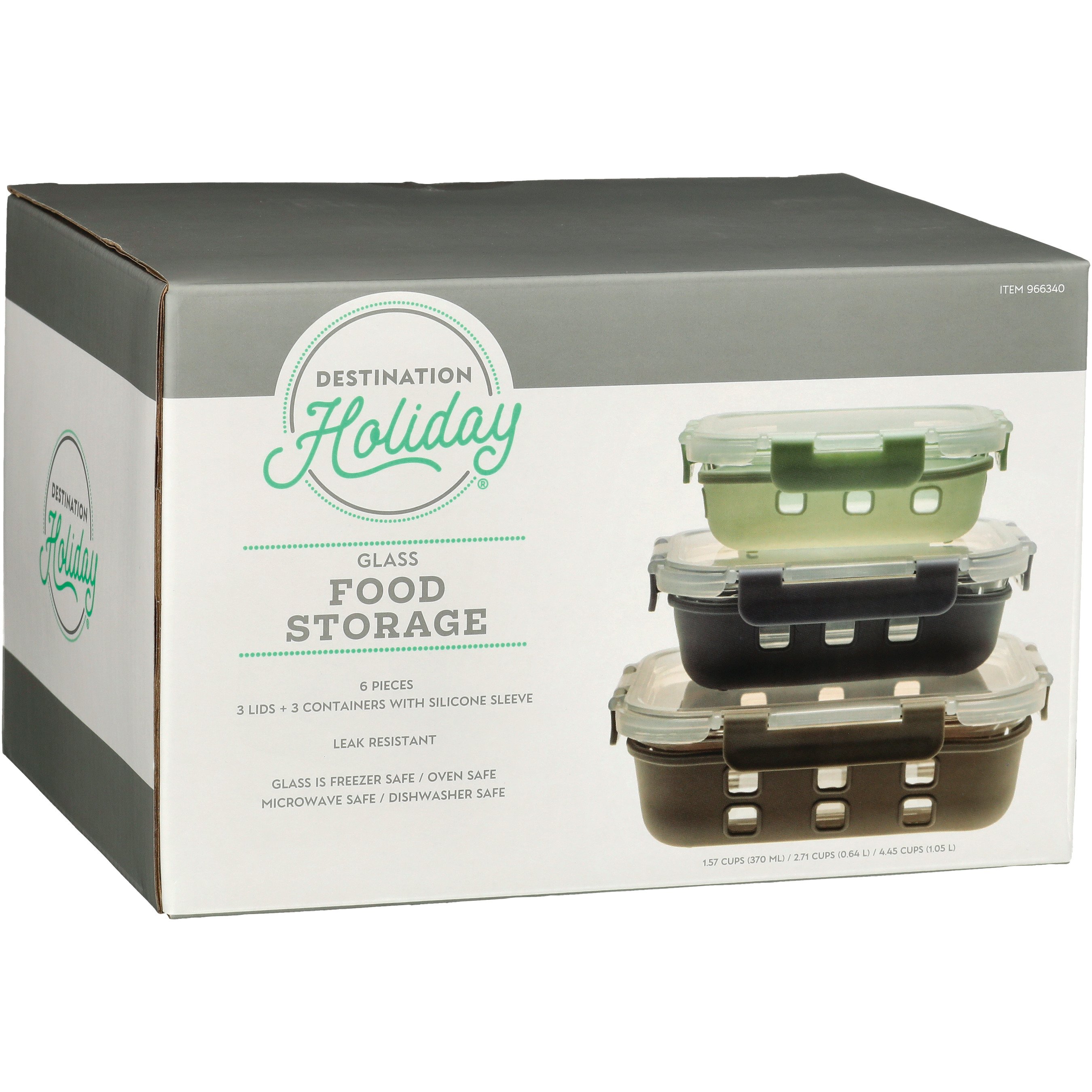 Destination Holiday Glass Food Storage Set - Shop Food storage at H-E-B