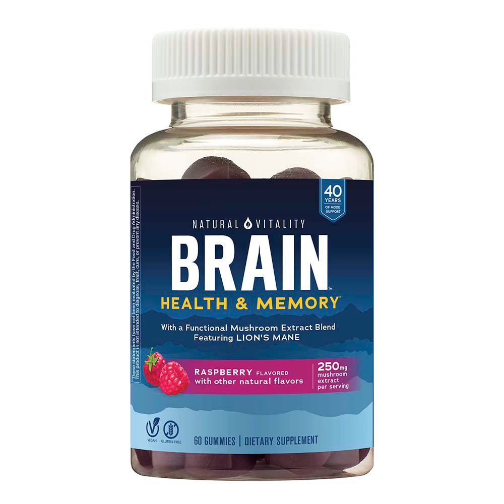 Natural Vitality Brain Health & Memory Gummies - Raspberry - Shop Herbs ...