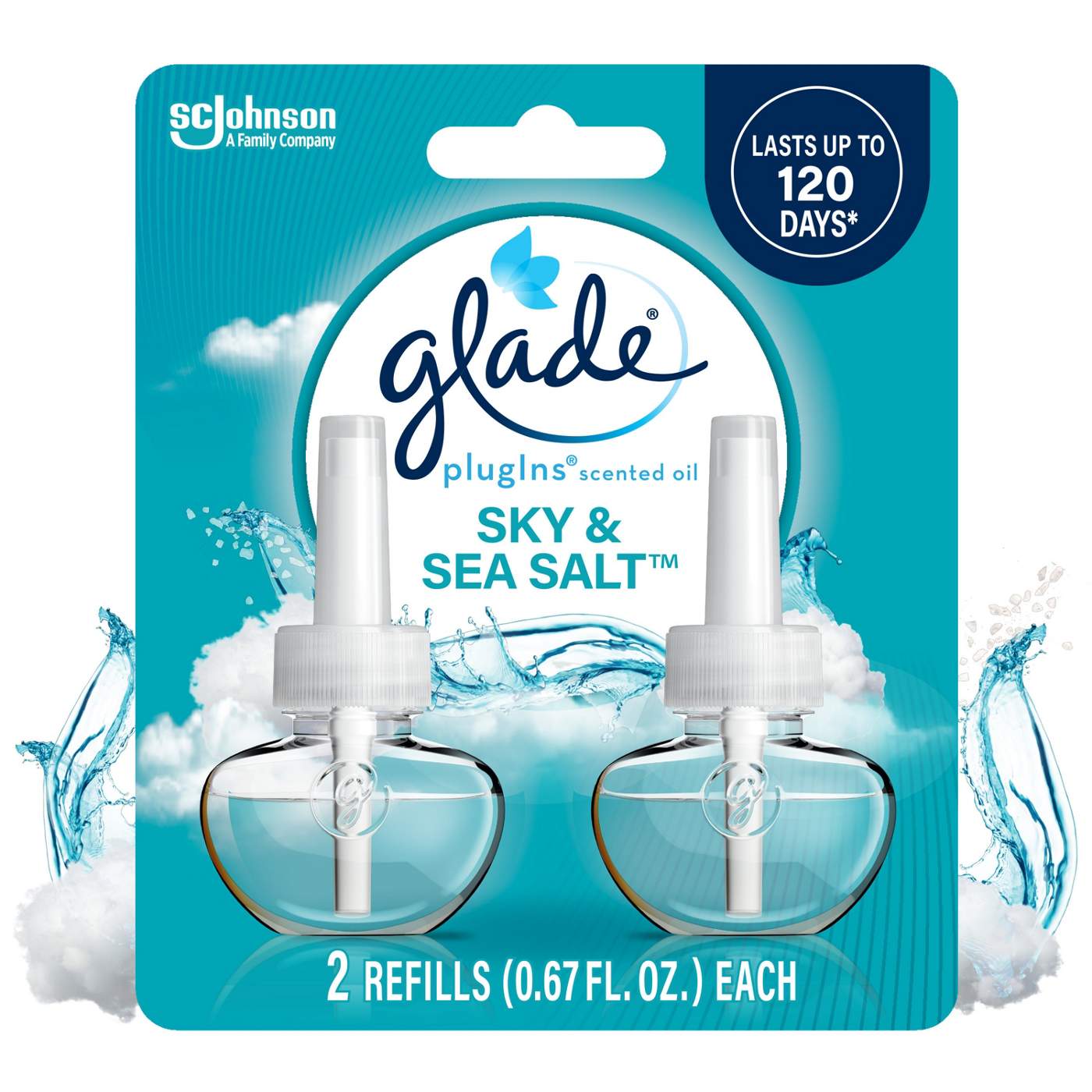 Glade PlugIns Scented Oil Air Freshener Refills - Sky & Sea Salt - Shop ...