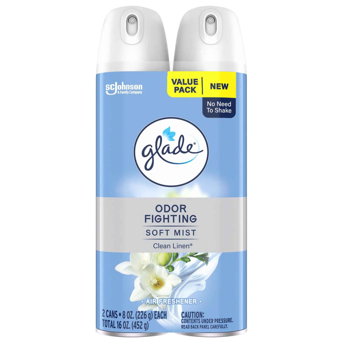 Glade Air Freshener Room Spray, Value Pack - Clean Linen - Shop Air ...
