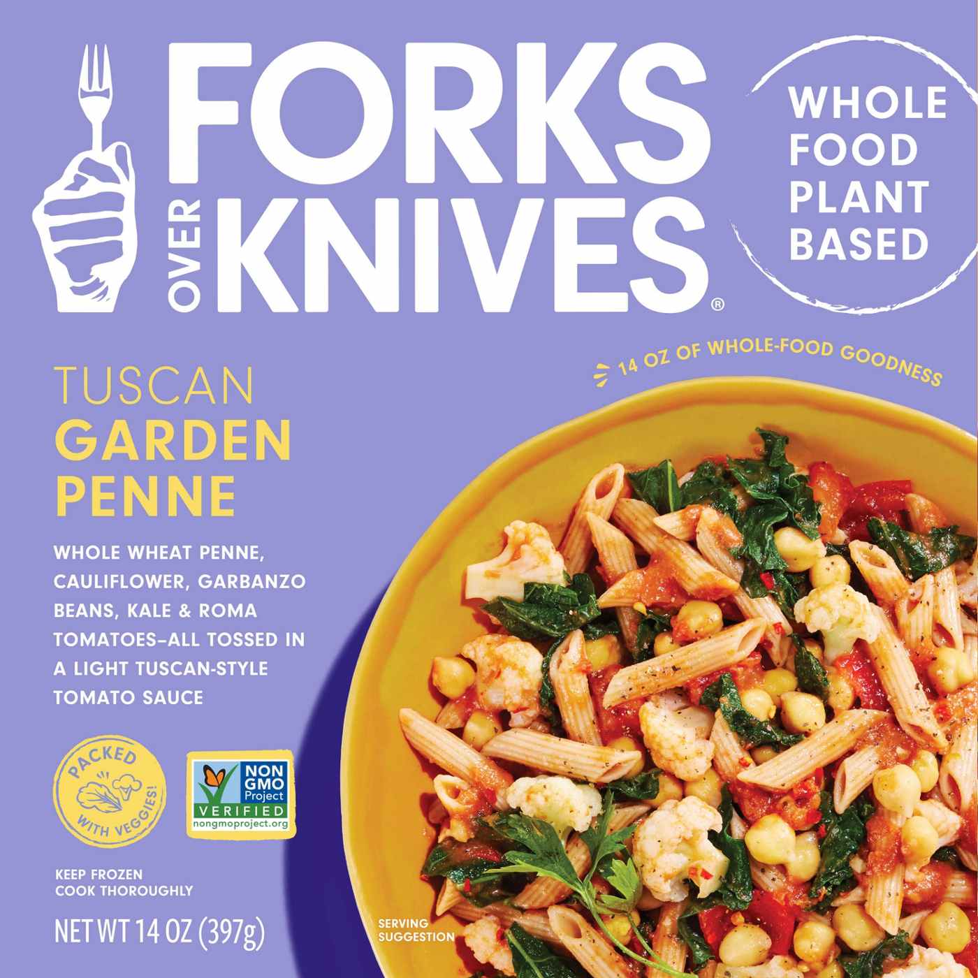 Forks Over Knives Plant-Based Tuscan Garden Penne Frozen Meal - Shop ...