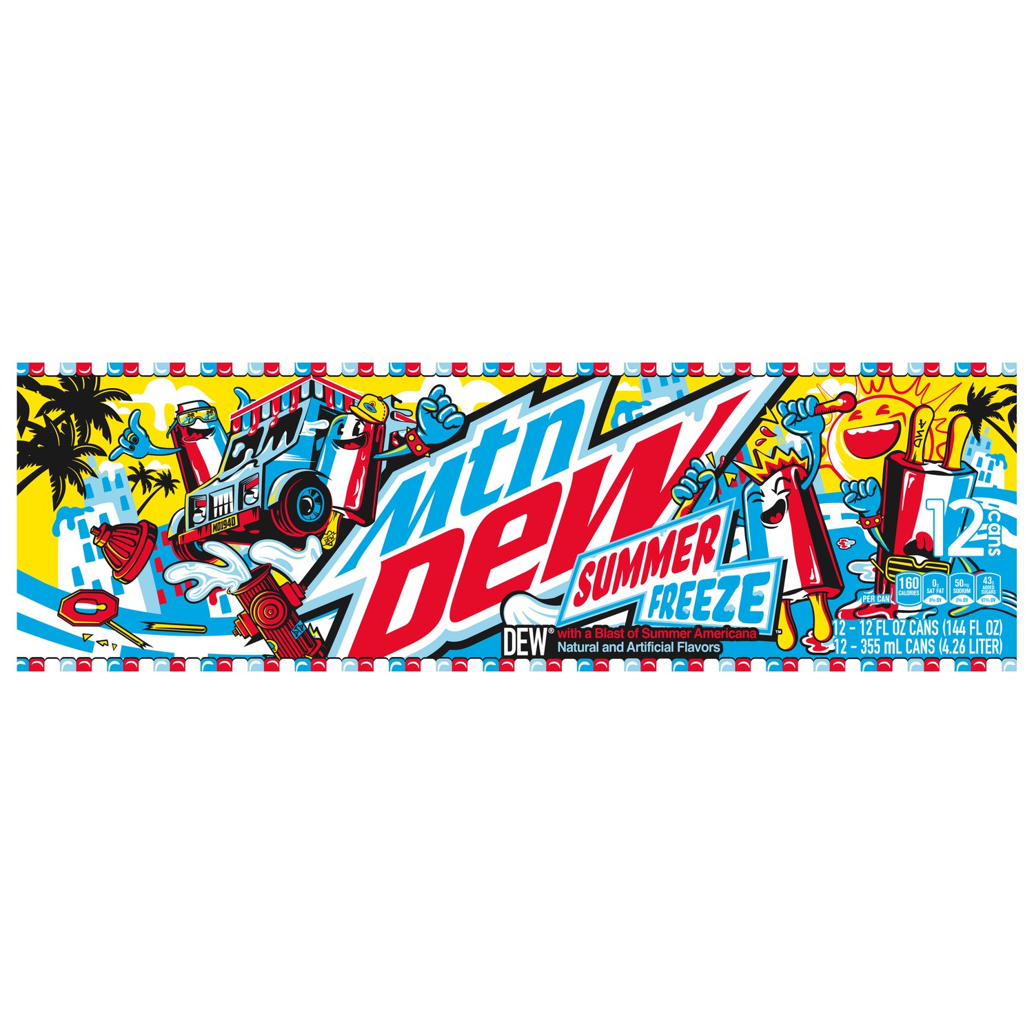 Mountain Dew Summer Freeze Soda 12 oz Cans - Shop Soda at H-E-B