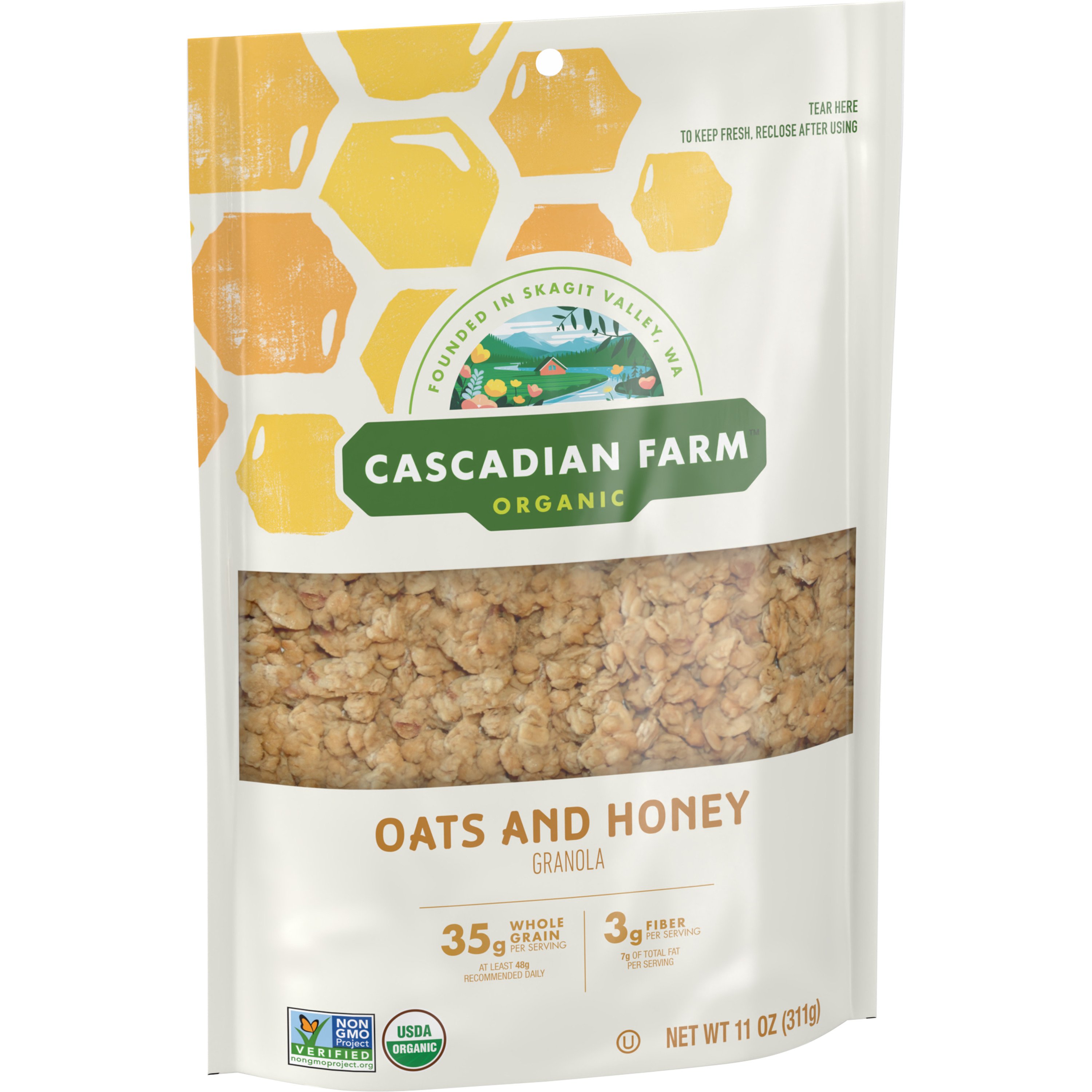 Cascadian Farm Organic Granola - Oats & Honey - Shop Cereal at H-E-B