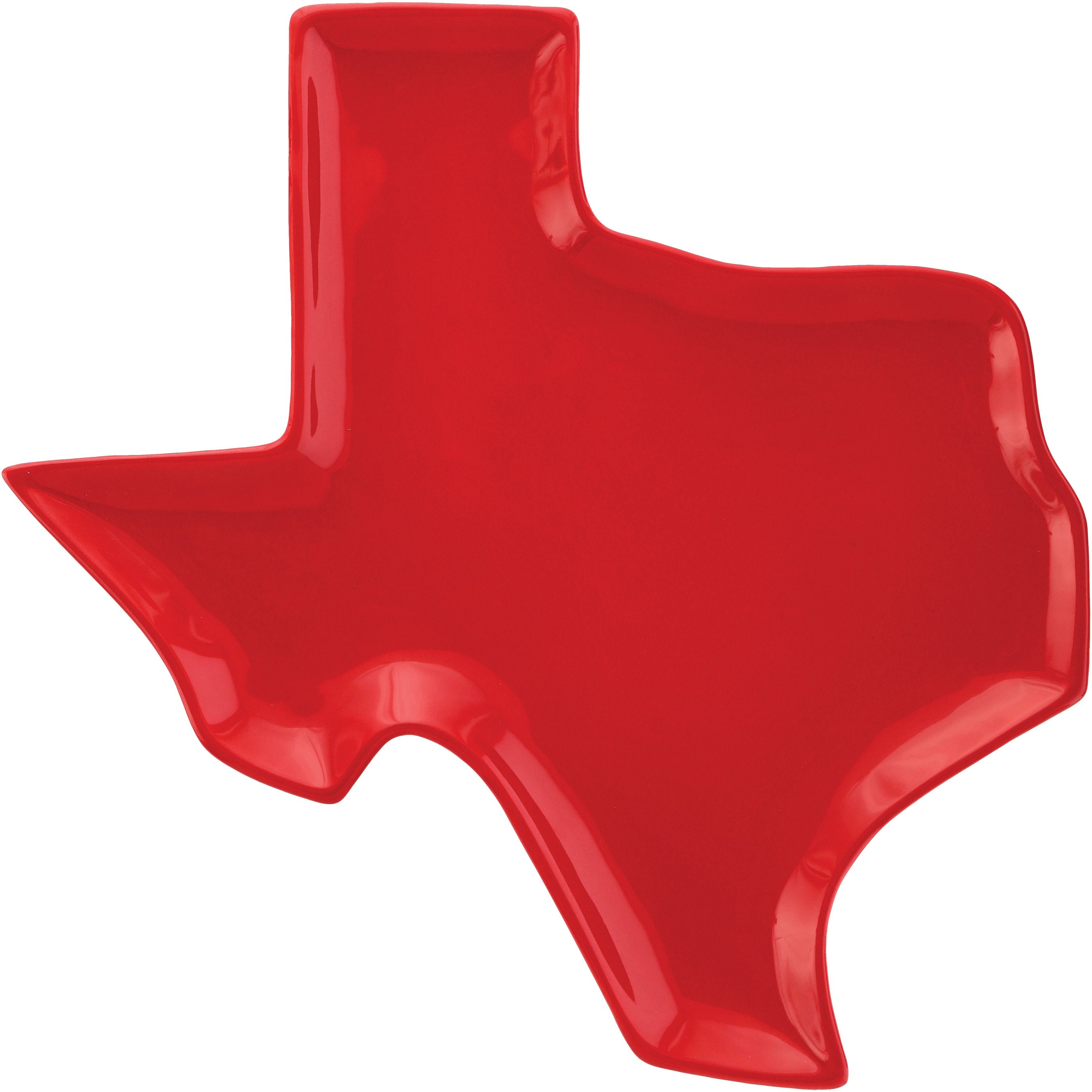 Destination Holiday Texas Shaped Dolomite Plate - Red - Shop Serving ...