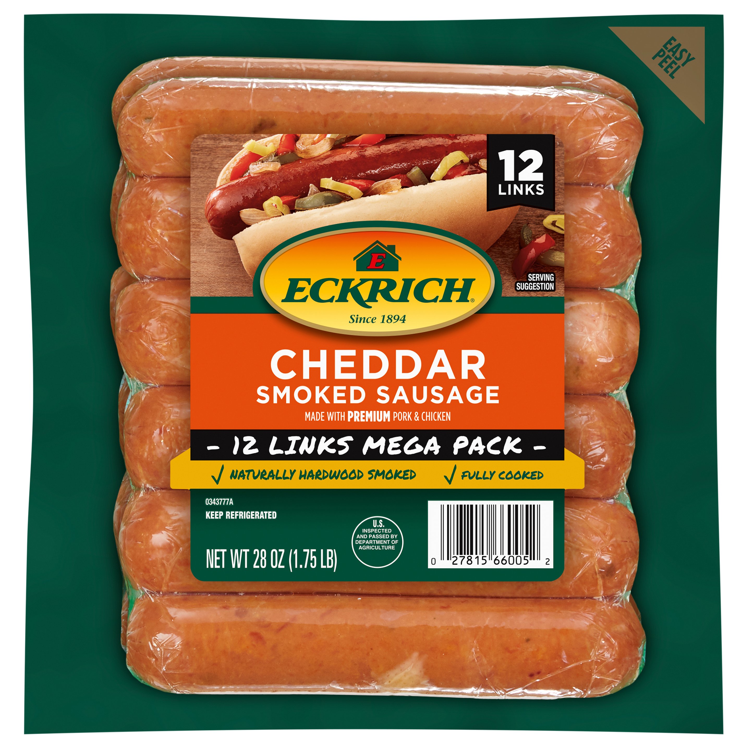 Eckrich Cheddar Smoked Sausage Mega Pack, 12 ct | Low Prices & Quality ...