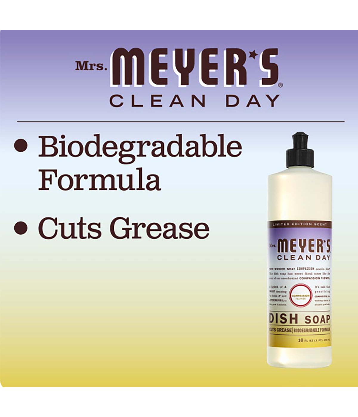 Mrs. Meyer's Clean Day Compassion Flower Scent Dish Soap - Shop Dish ...