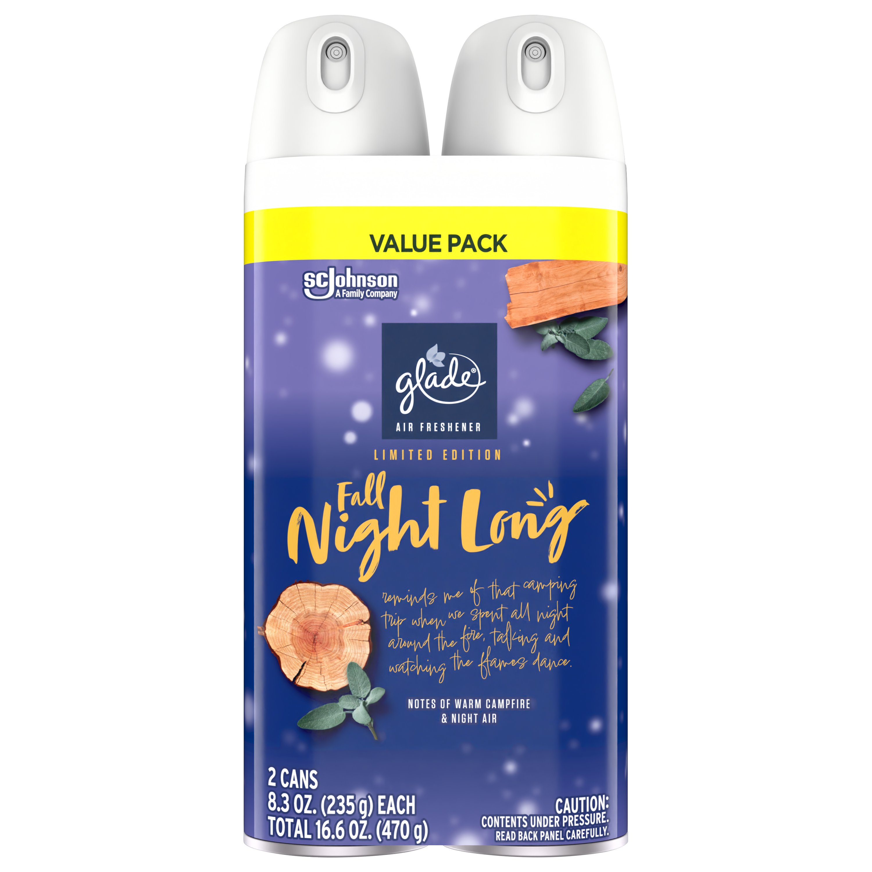 Glade Air Freshener Room Spray, Value Pack - Fall Night Long - Shop Air ...