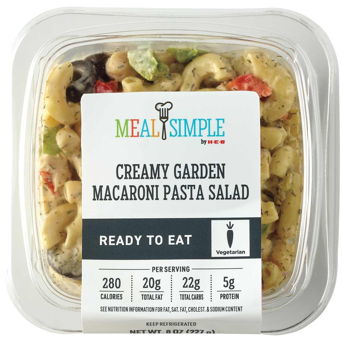 Meal Simple by H-E-B Creamy Garden Macaroni Pasta Salad - Shop Entrees ...